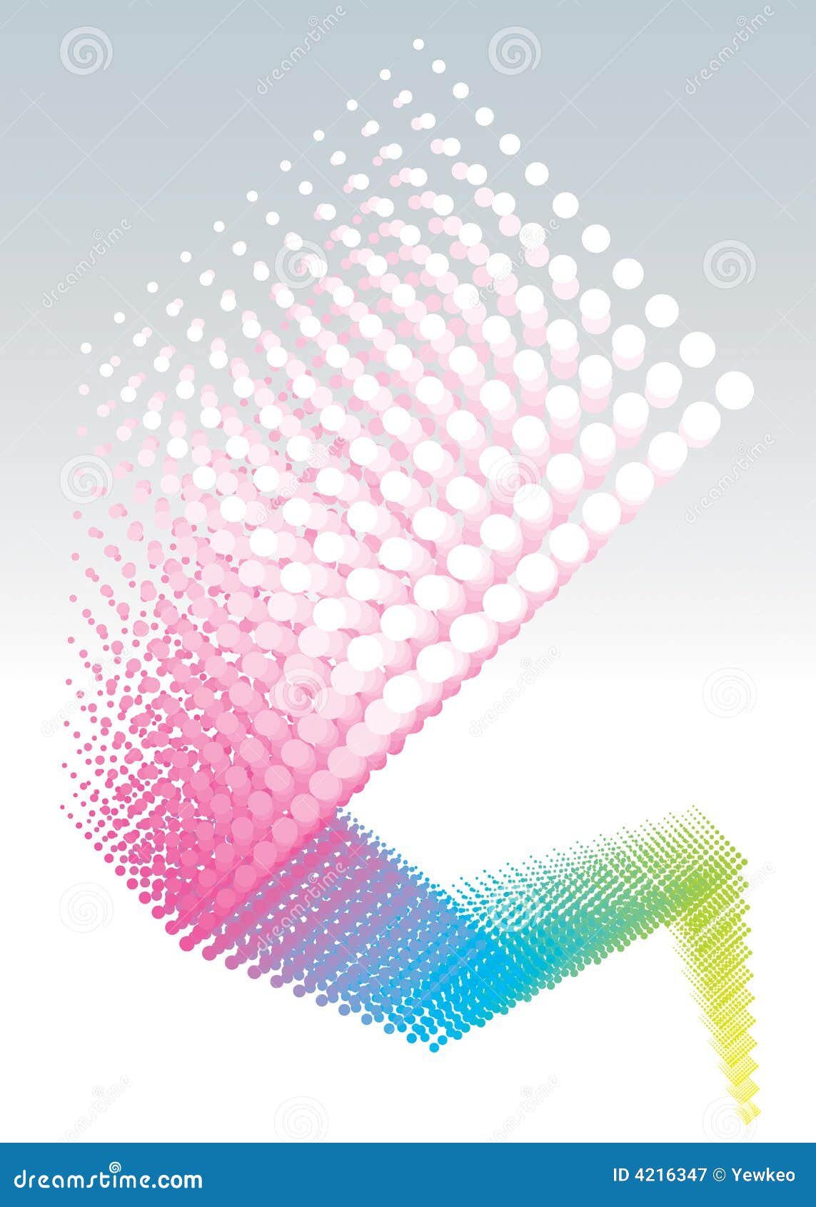 Color dots growing design stock vector. Illustration of dotted - 4216347