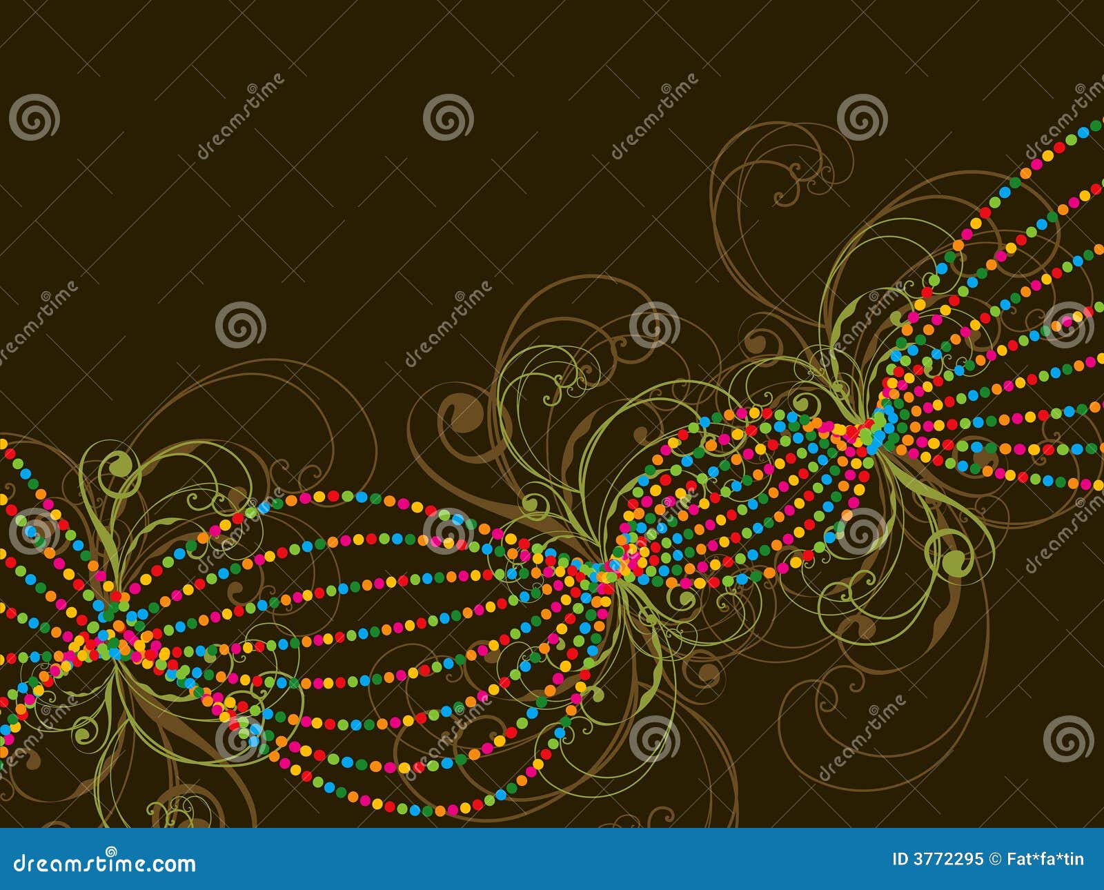 Color Dotted Lines and Swirls Stock Vector - Illustration of lace ...