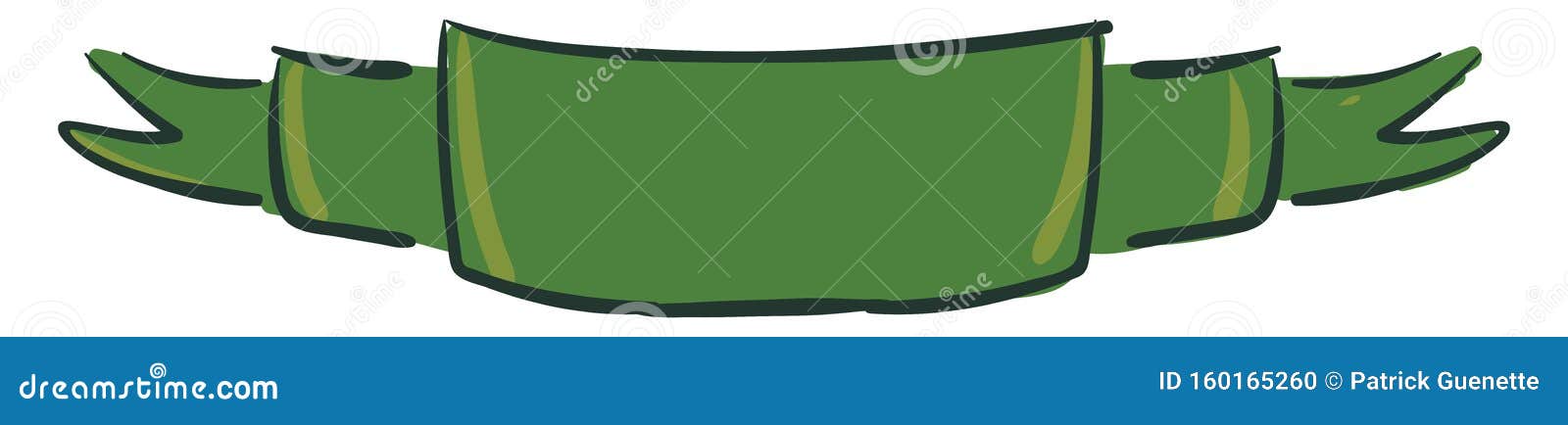 Green Ribbon, Vector or Color Illustration Stock Vector - Illustration ...