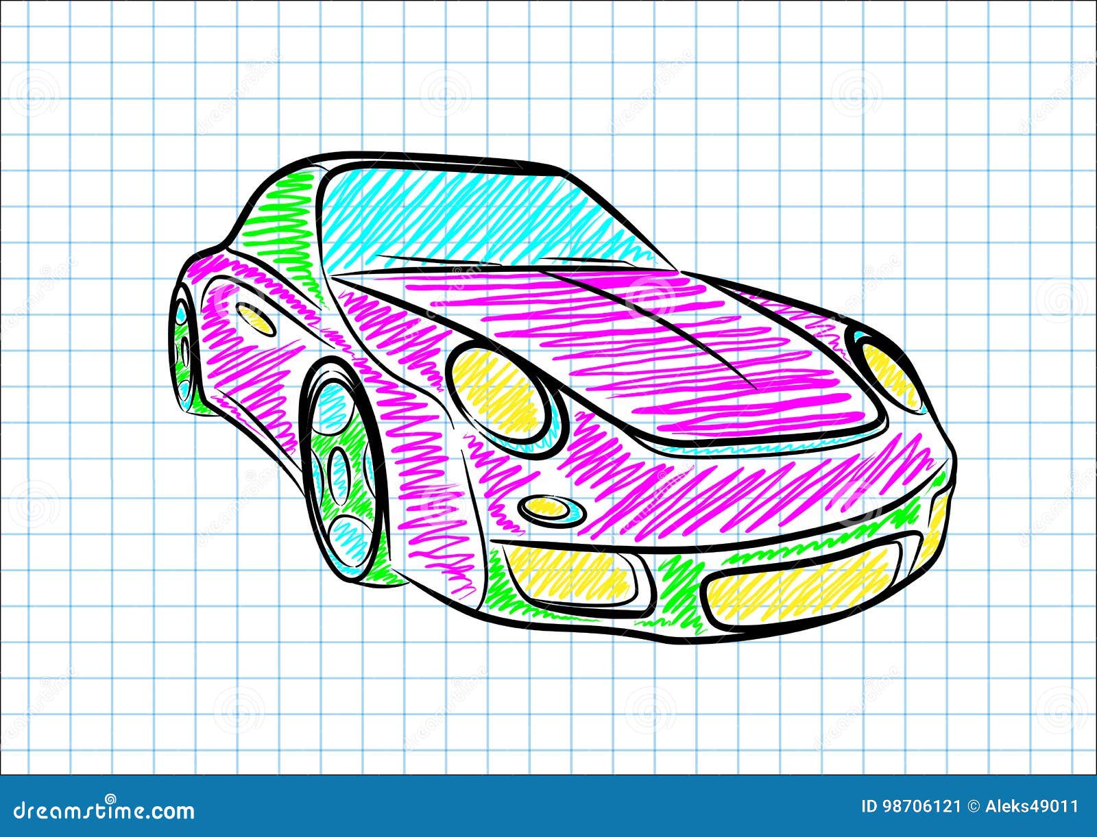 Color drawing machine stock vector. Illustration of luxury - 98706121