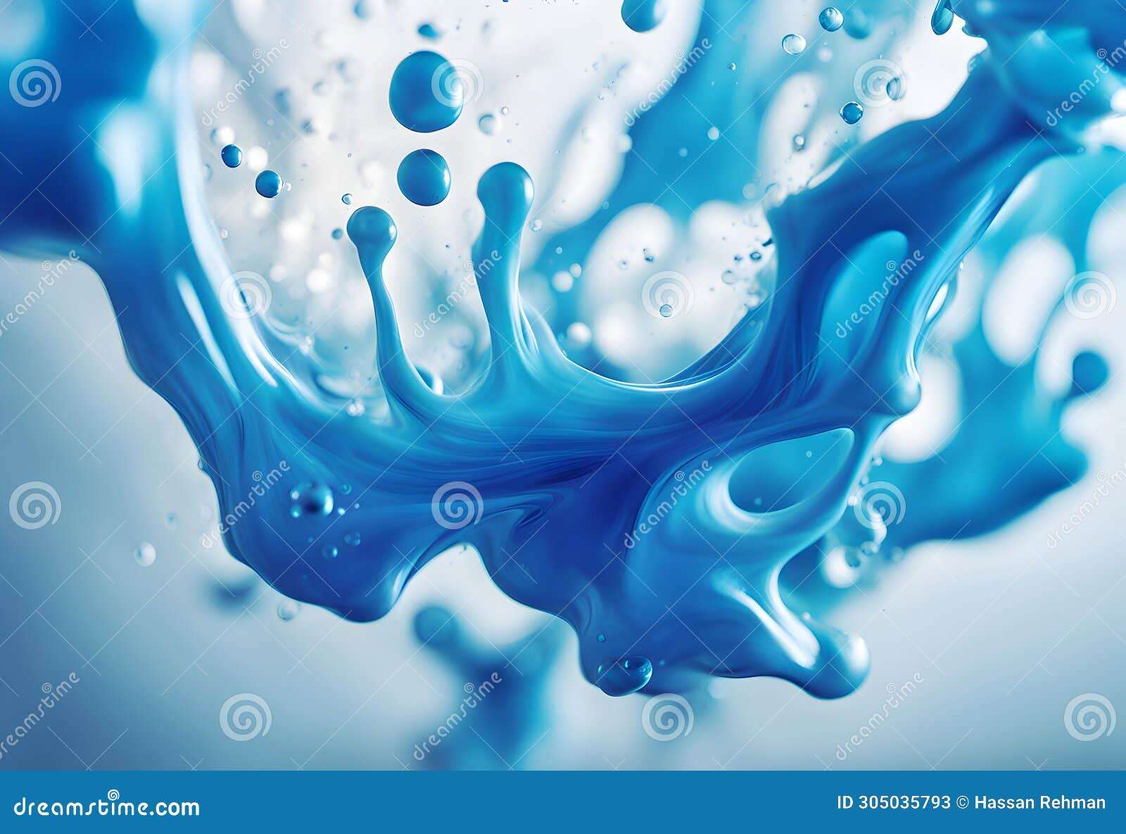 Color Drop of Blue and White Paint Stock Illustration - Illustration of ...