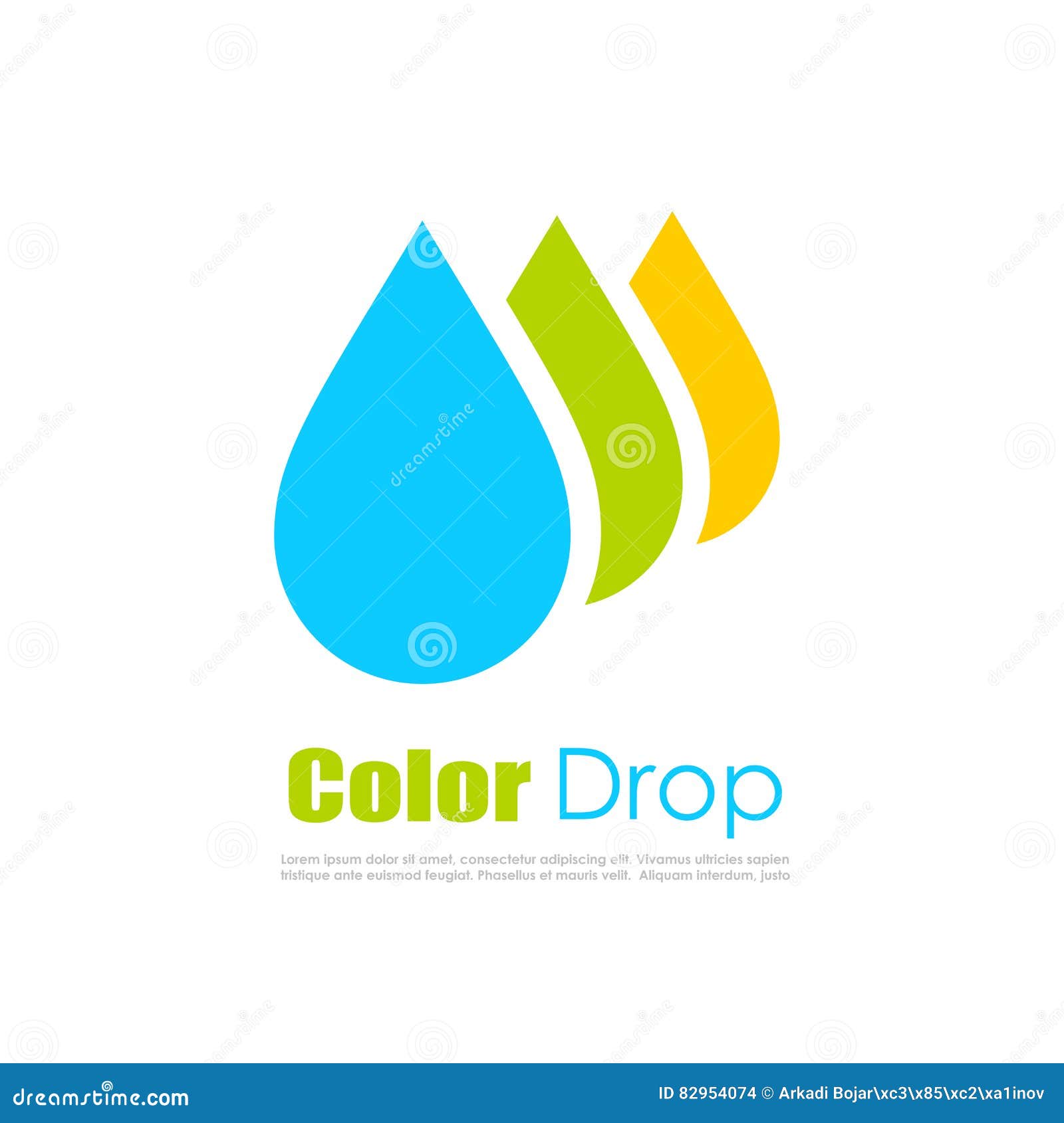 Color drop vector logo stock vector. Illustration of natural - 82954074