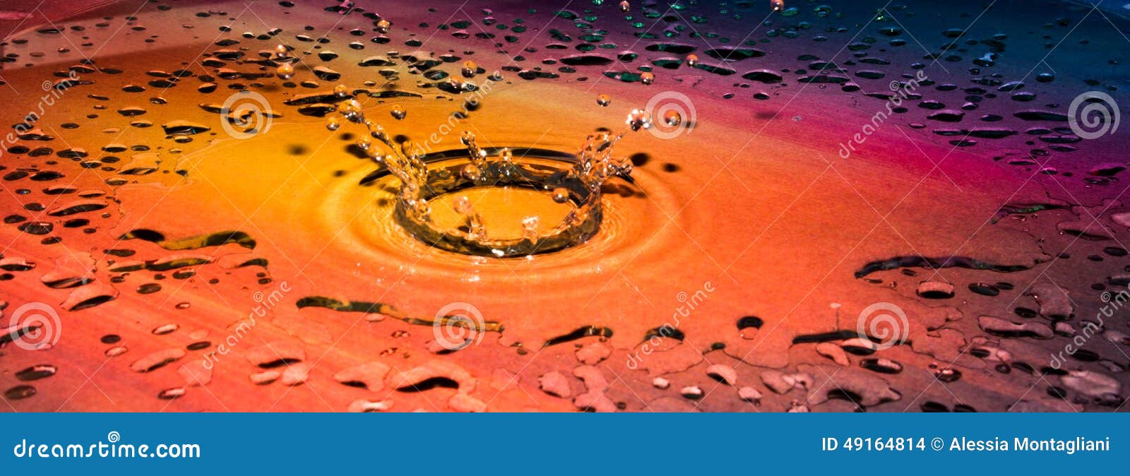 Color drop in the water stock photo. Image of pink, orange - 49164814