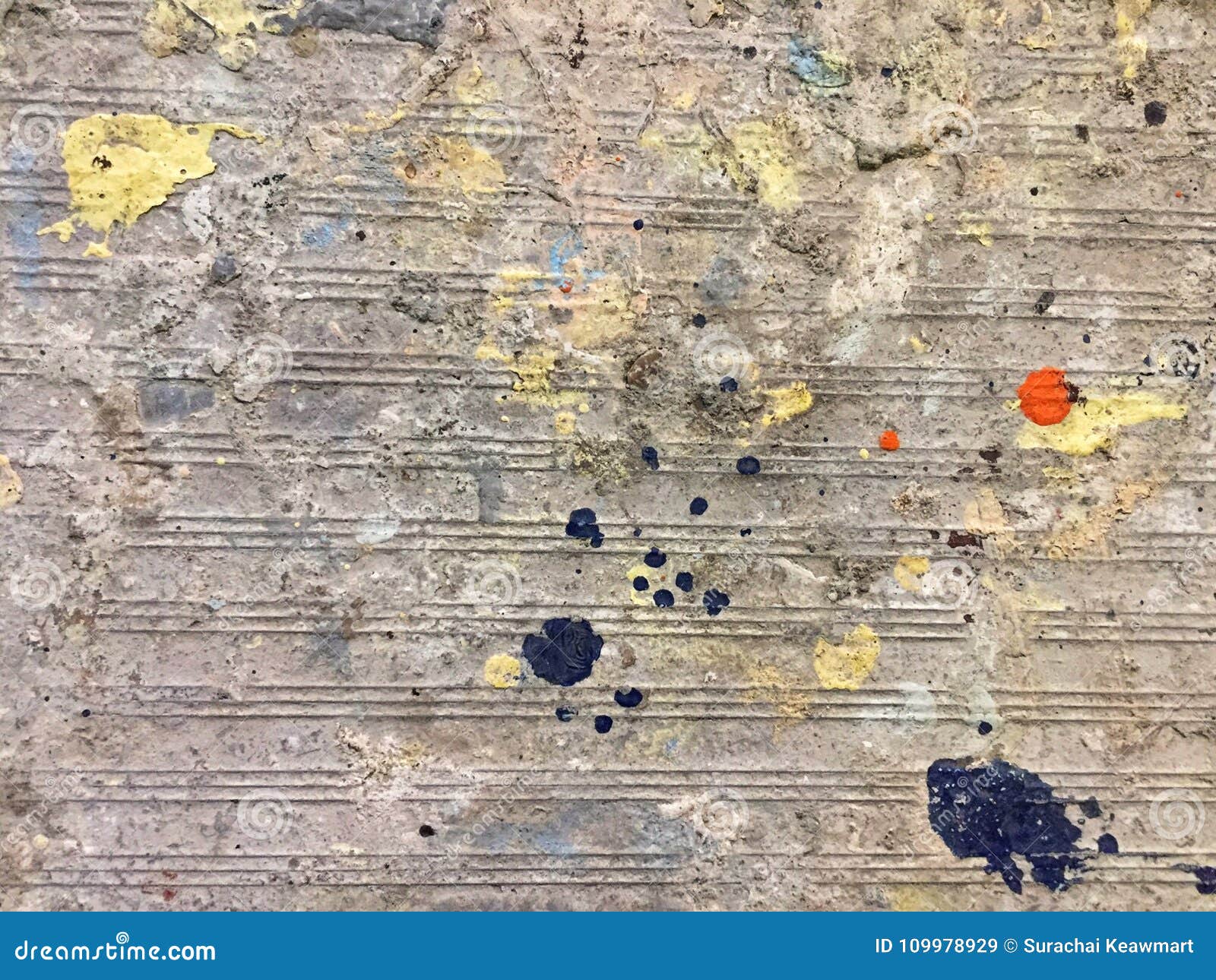Color dropped on the wall stock image. Image of dropped - 109978929