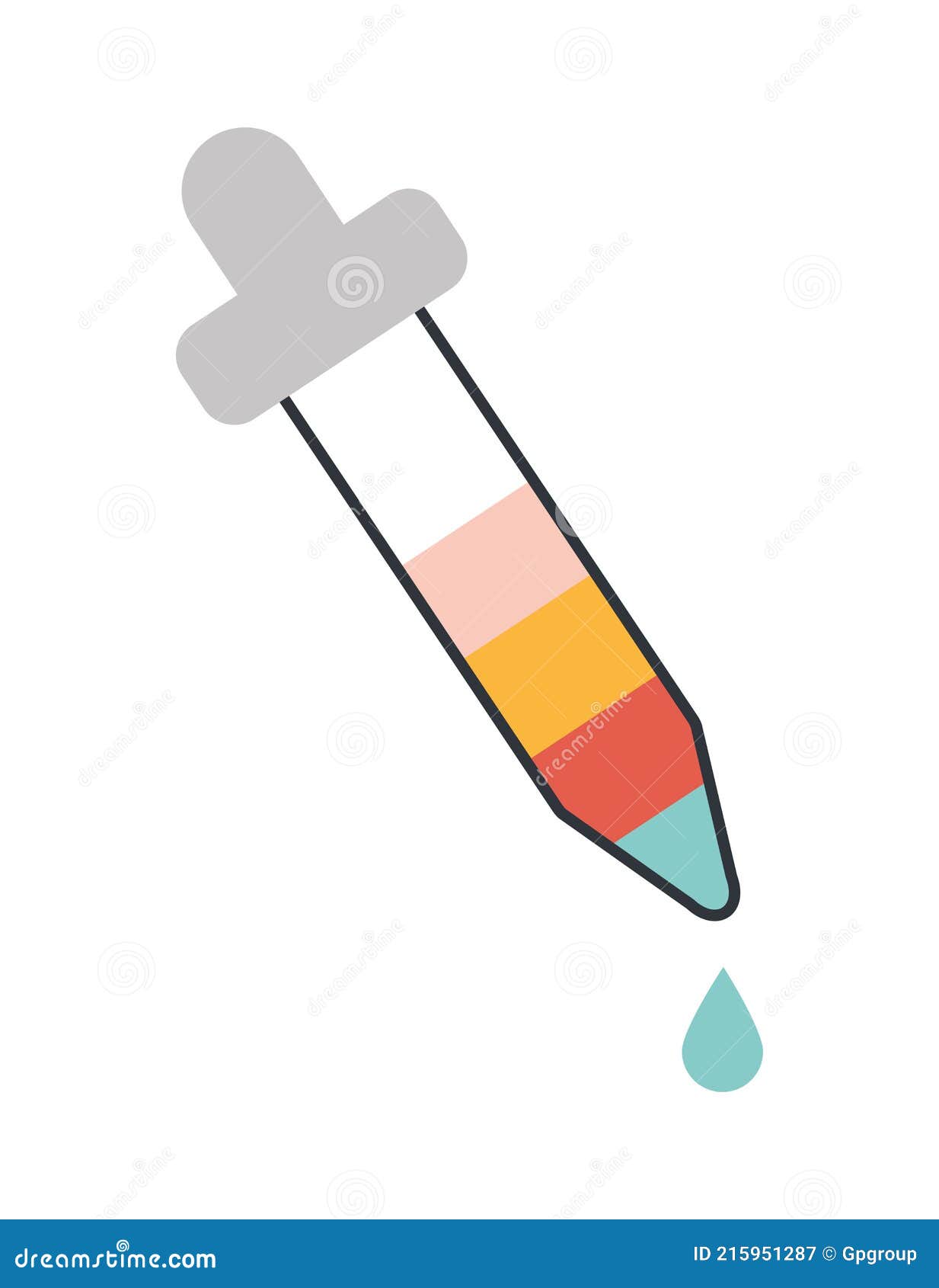 Color dropper icon stock vector. Illustration of drip - 215951287