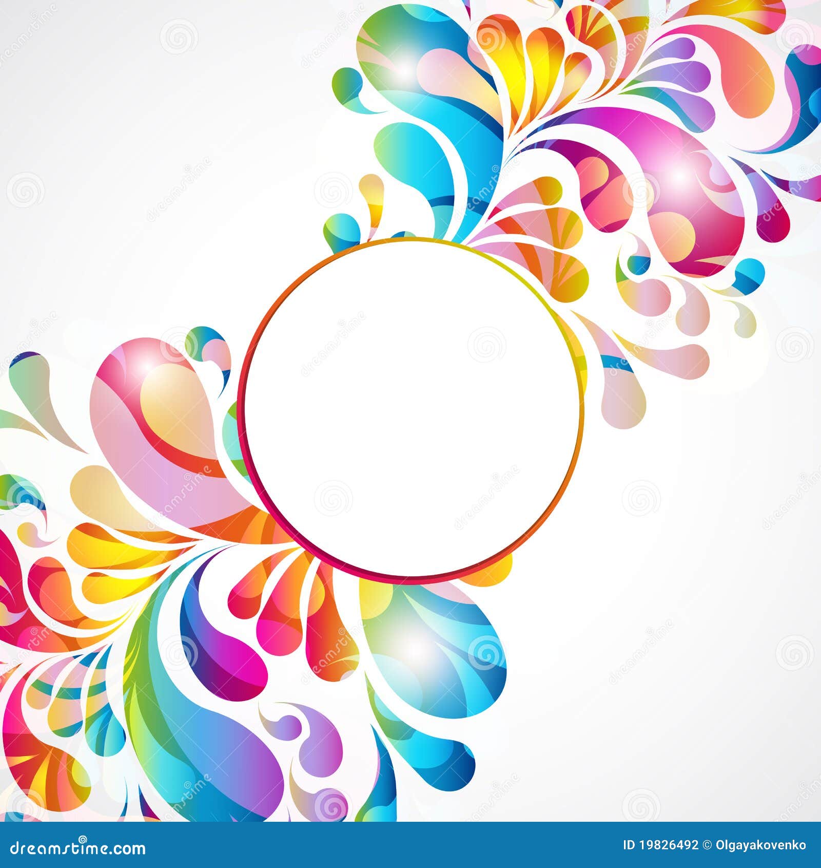 Color drops background. stock vector. Illustration of blank - 19826492