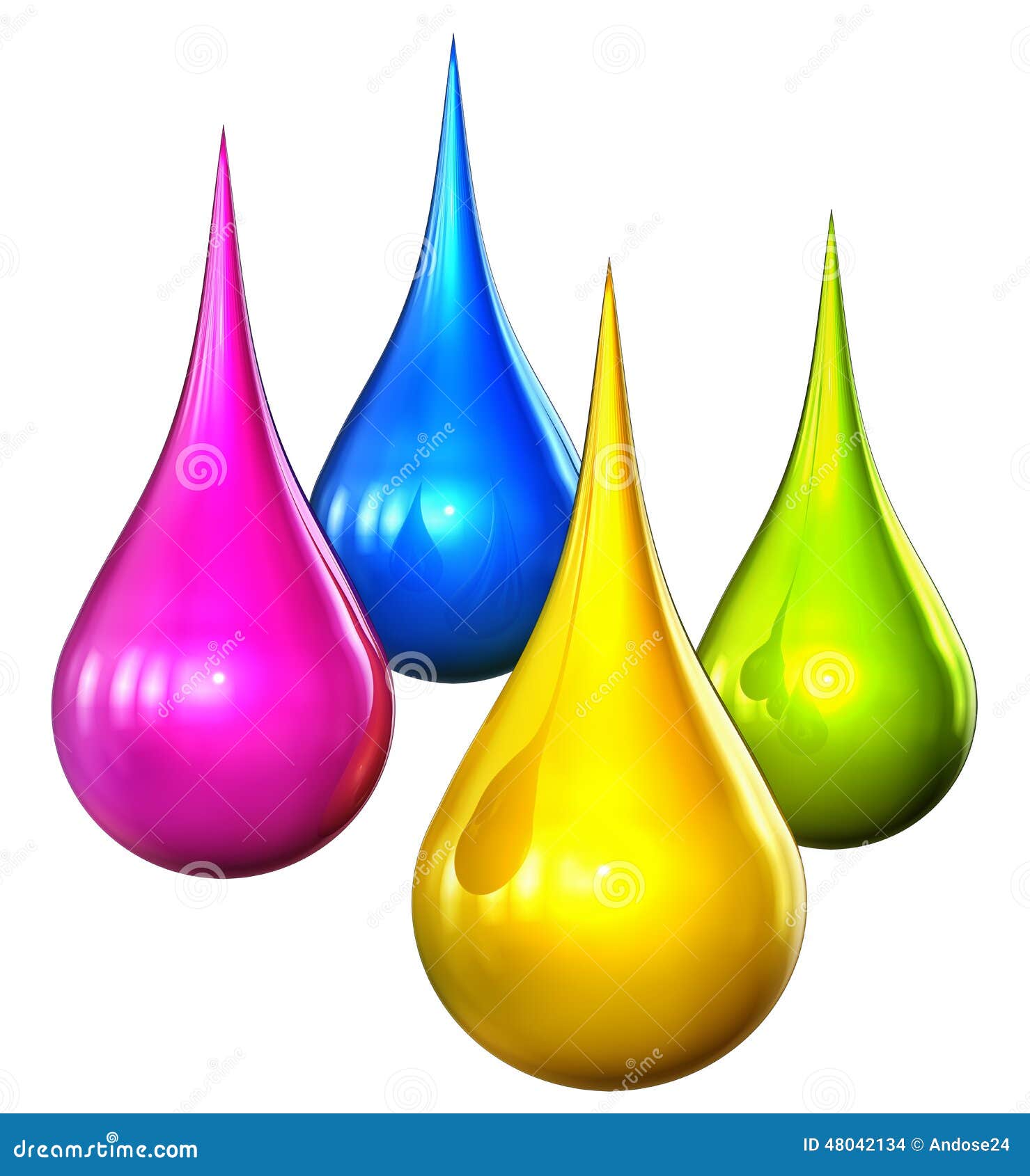 Color Drops And Paint Boxes Two Vector Illustration | CartoonDealer.com ...