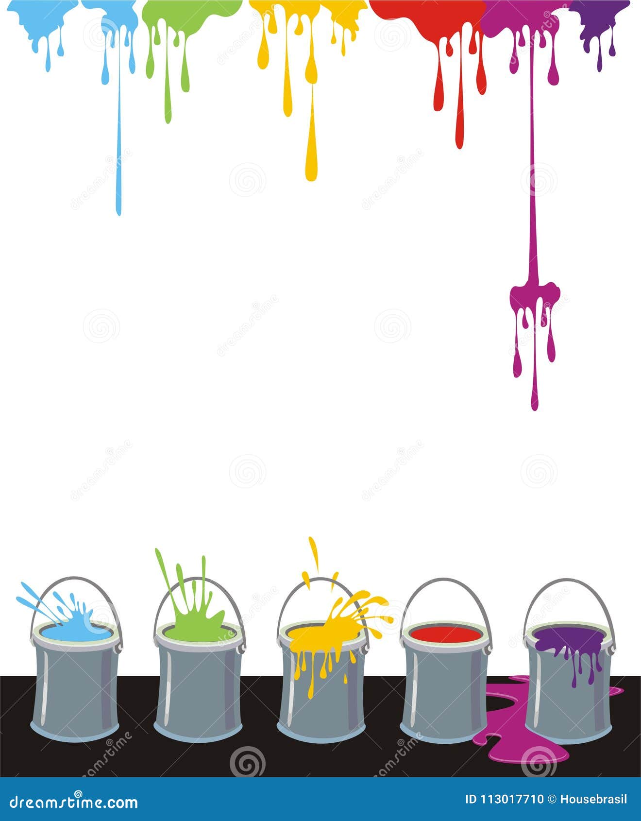 Color Drops And Paint Boxes Two Vector Illustration | CartoonDealer.com ...