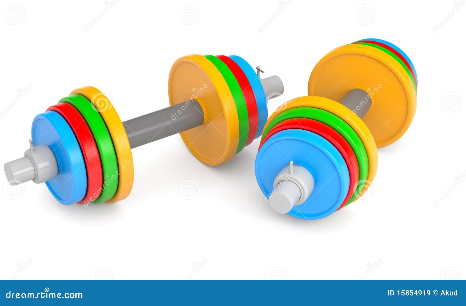 Color dumbbells stock illustration. Illustration of bodybuilding - 15854919