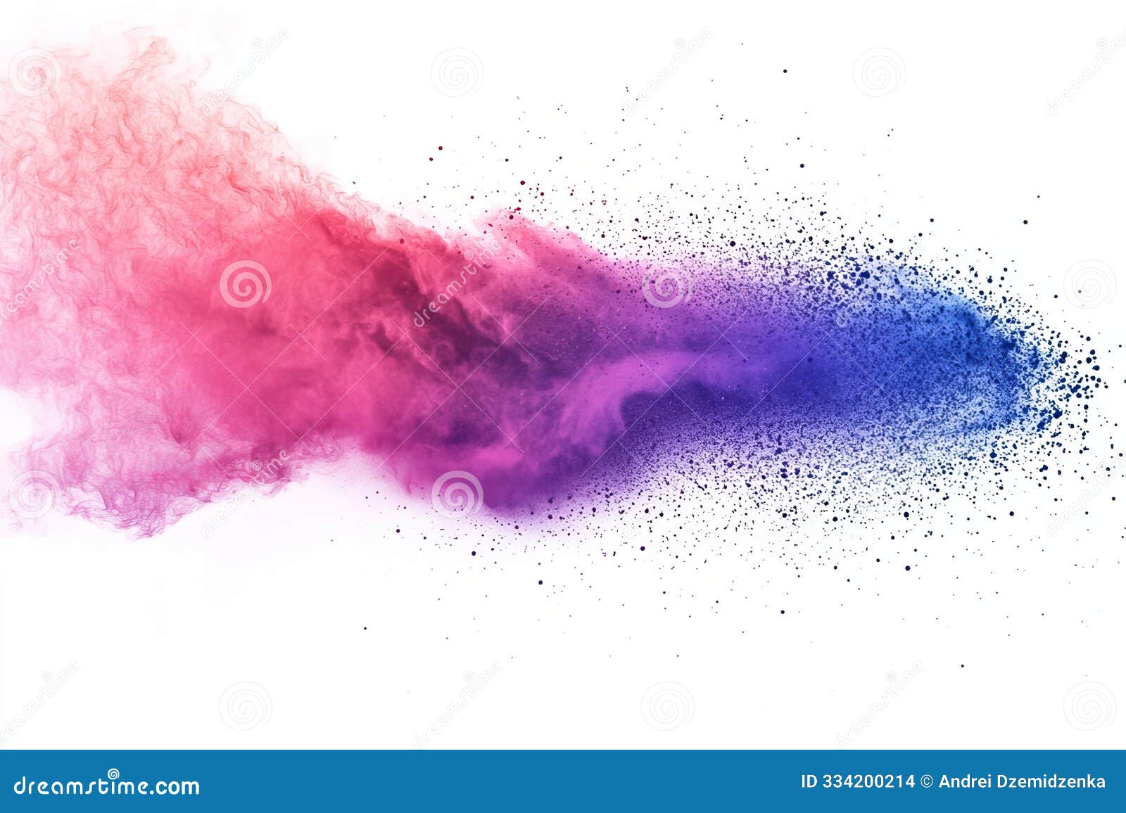 Color Dust Splash Cloud on White Background. Explosion of Multicolor ...