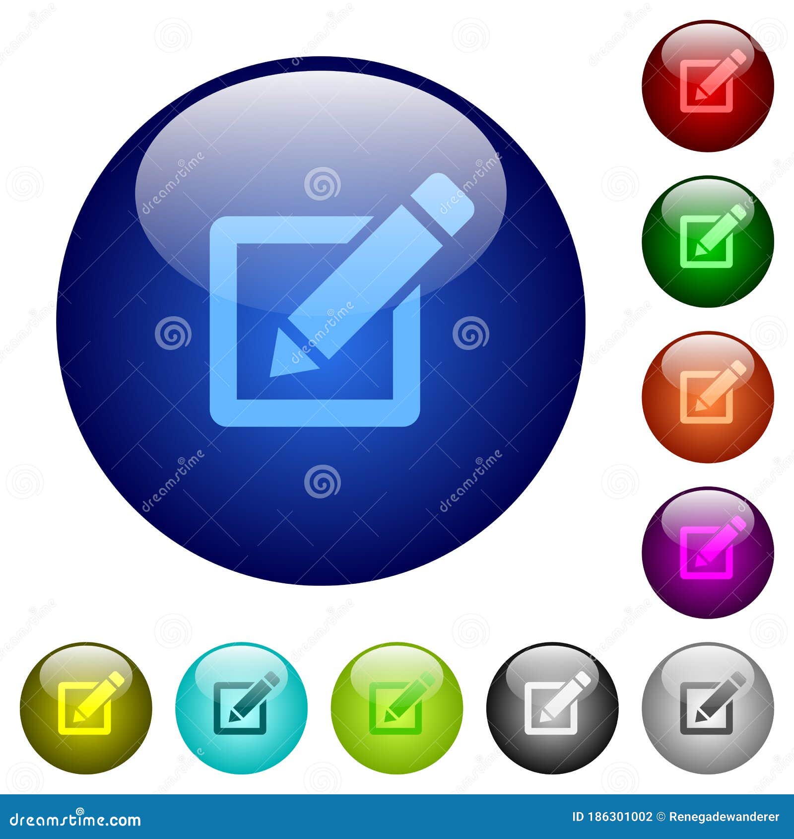 Color editor glass buttons stock vector. Illustration of editbox ...