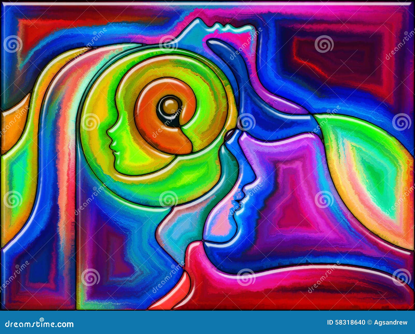 Color Ego stock illustration. Illustration of psychology - 58318640