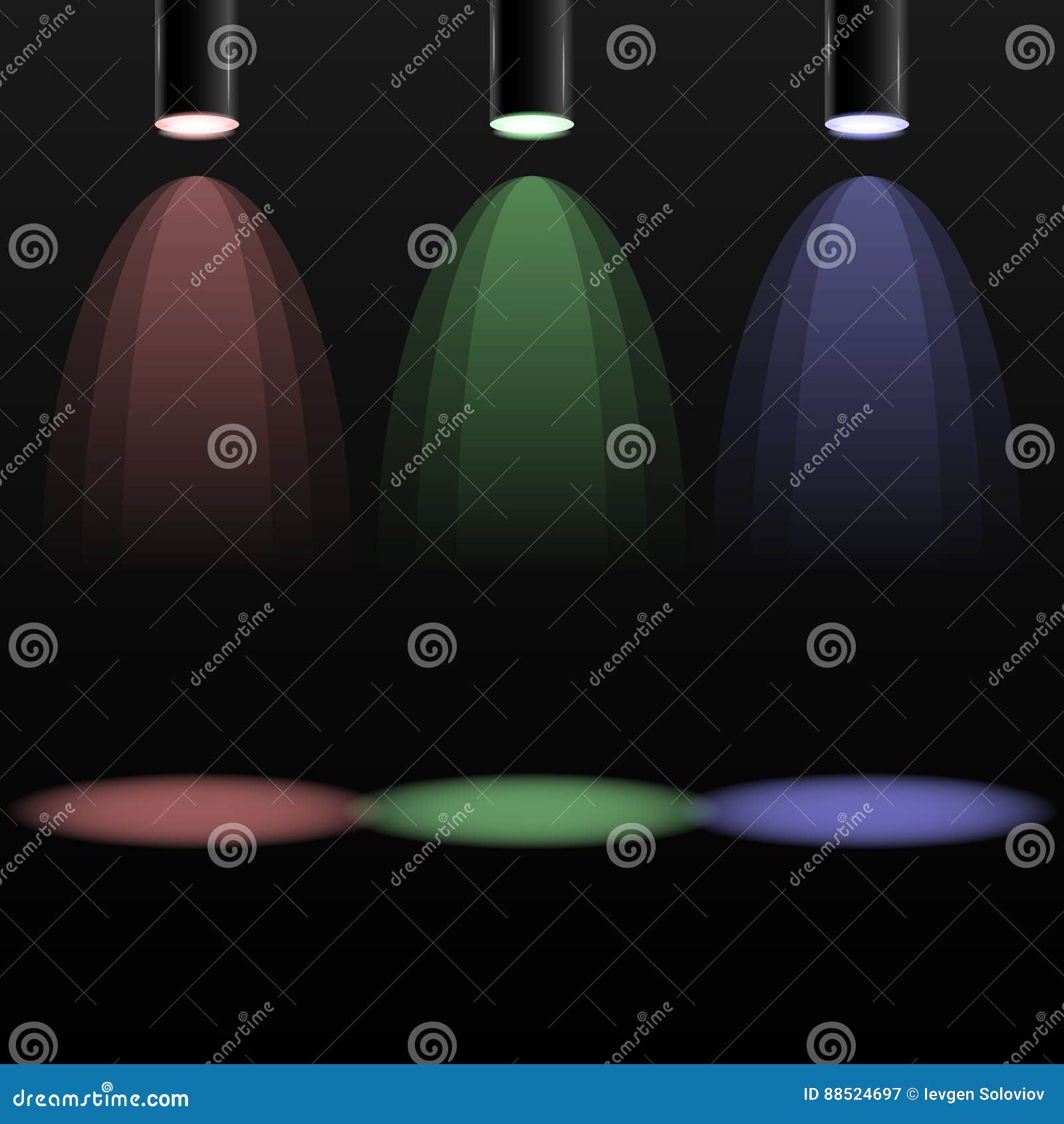 Color electric searchlight stock vector. Illustration of design - 88524697