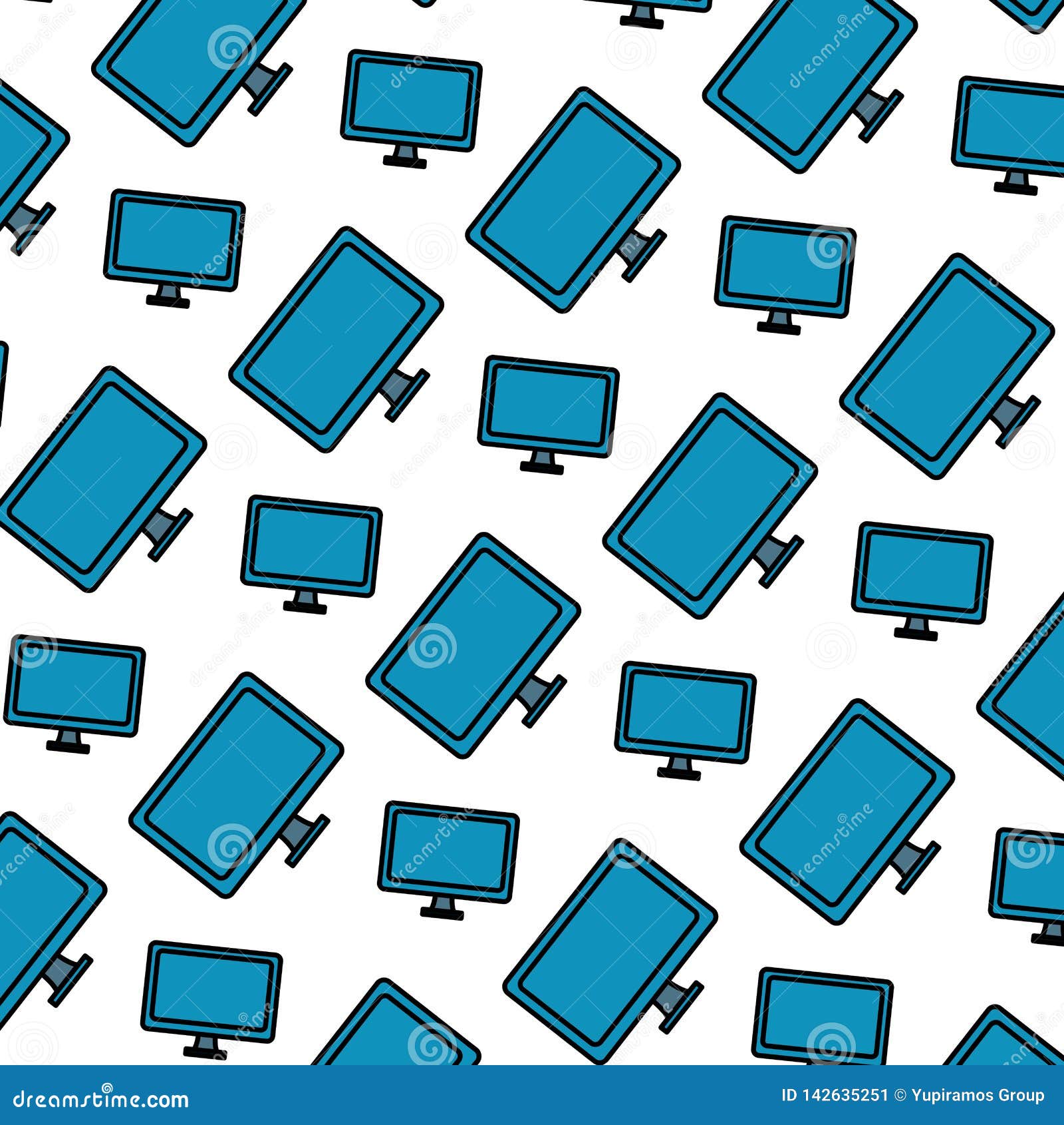 Color Electronic Computer Object Technology Background Stock Vector ...