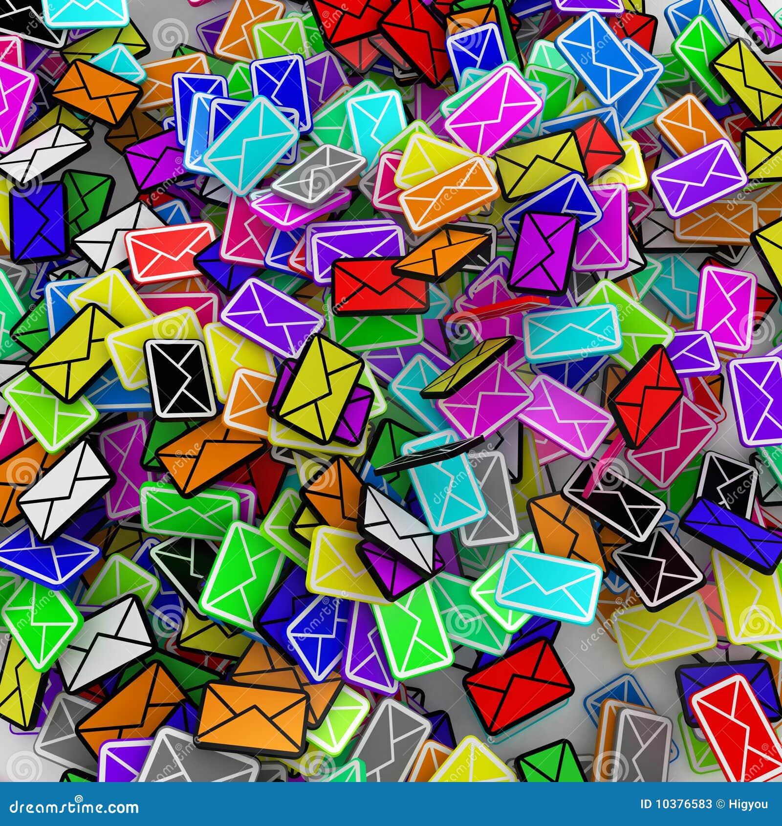 Color Email Square stock illustration. Illustration of forwarding ...