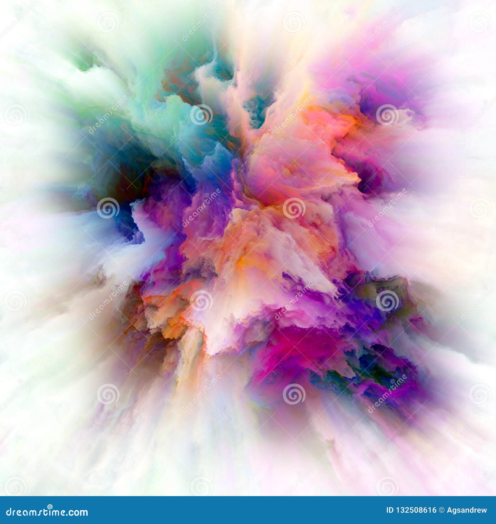 Way of Color Splash Explosion Stock Illustration - Illustration of ...
