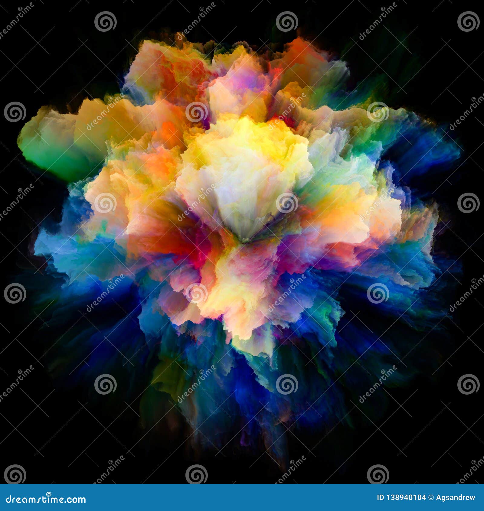 Vibrant Color Splash Explosion Stock Illustration - Illustration of ...