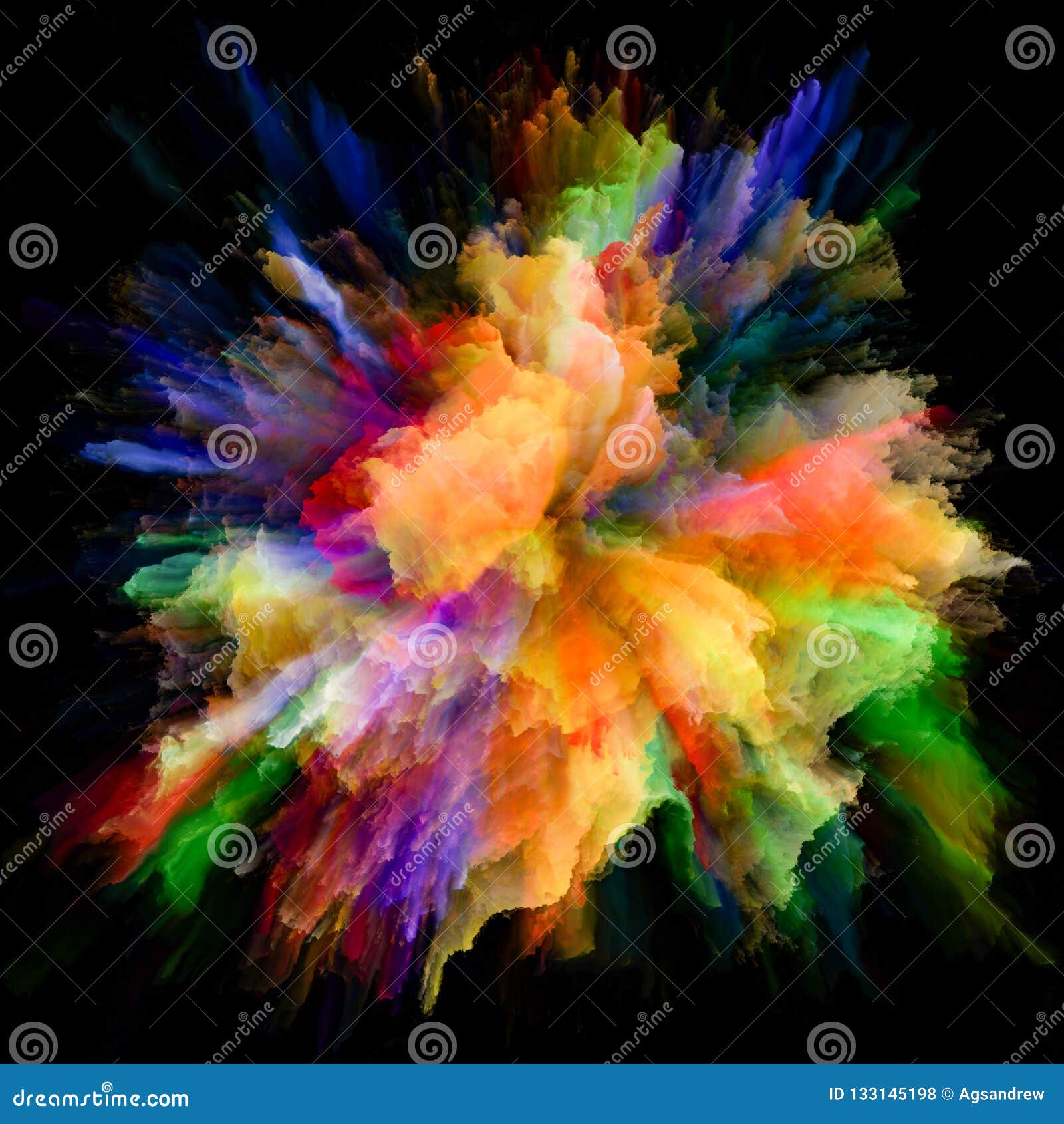 Vivid Color Splash Explosion Stock Illustration - Illustration of paint ...