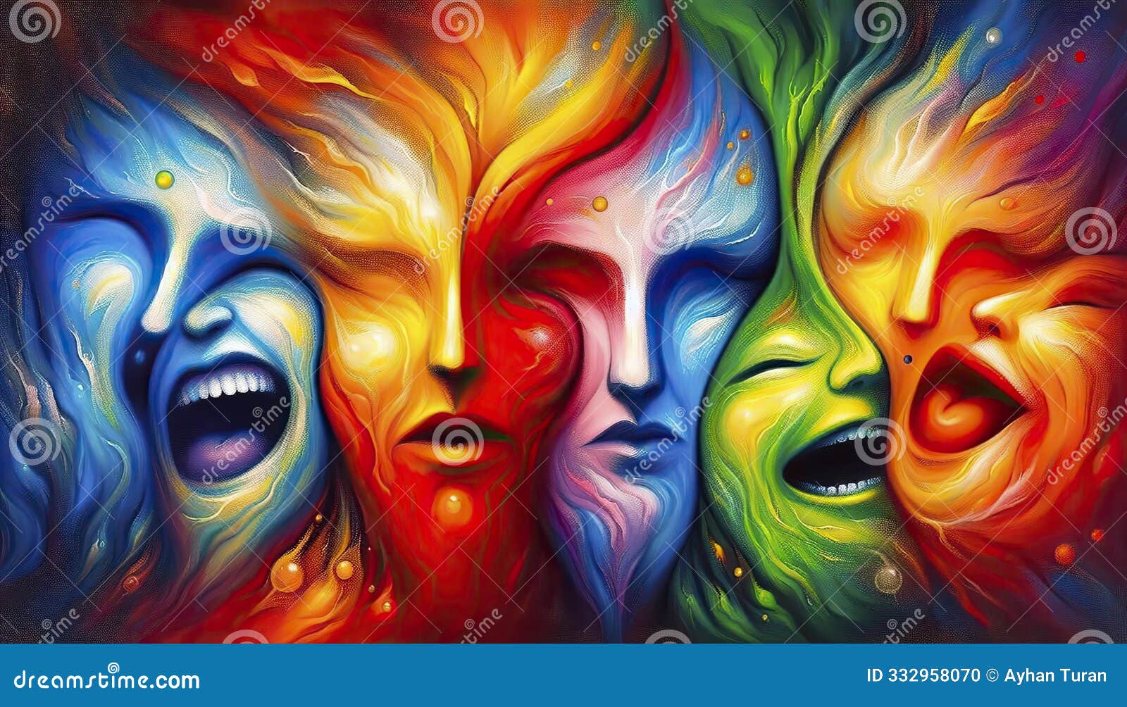 The Color of Emotions. Colorful Illustration Background Stock ...