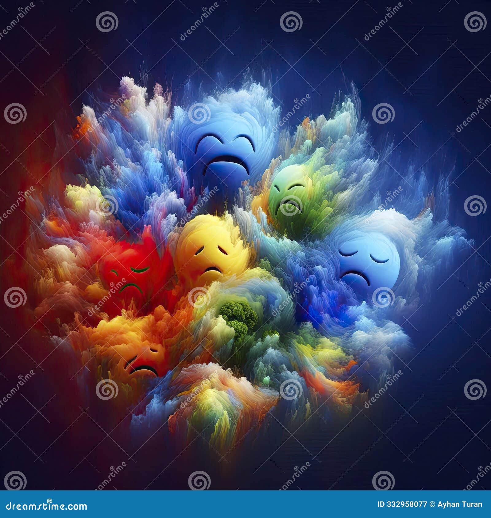 The Color of Emotions. Colorful Illustration Background Stock ...