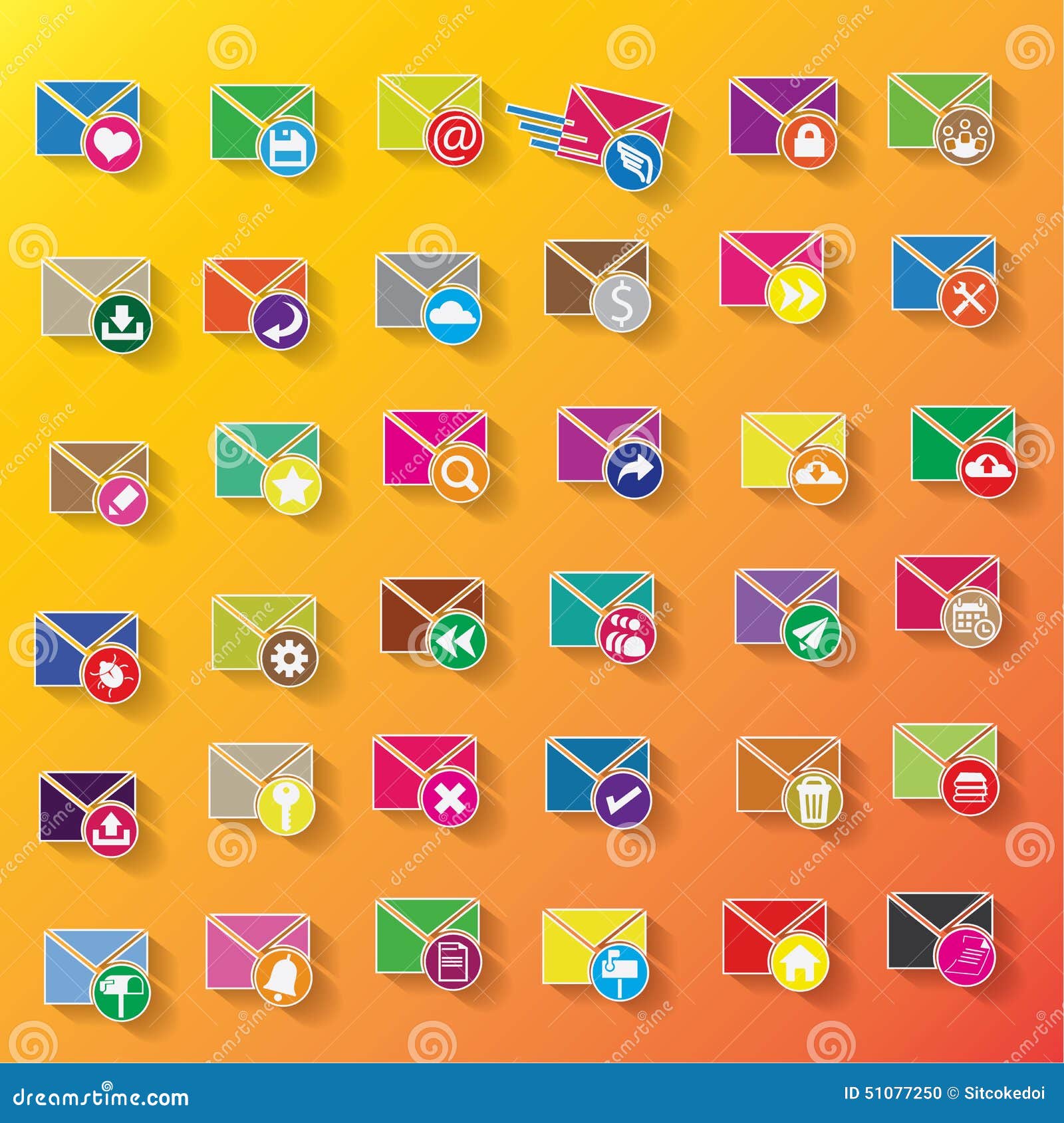 Color Envelope Vector Illustration | CartoonDealer.com #51077250