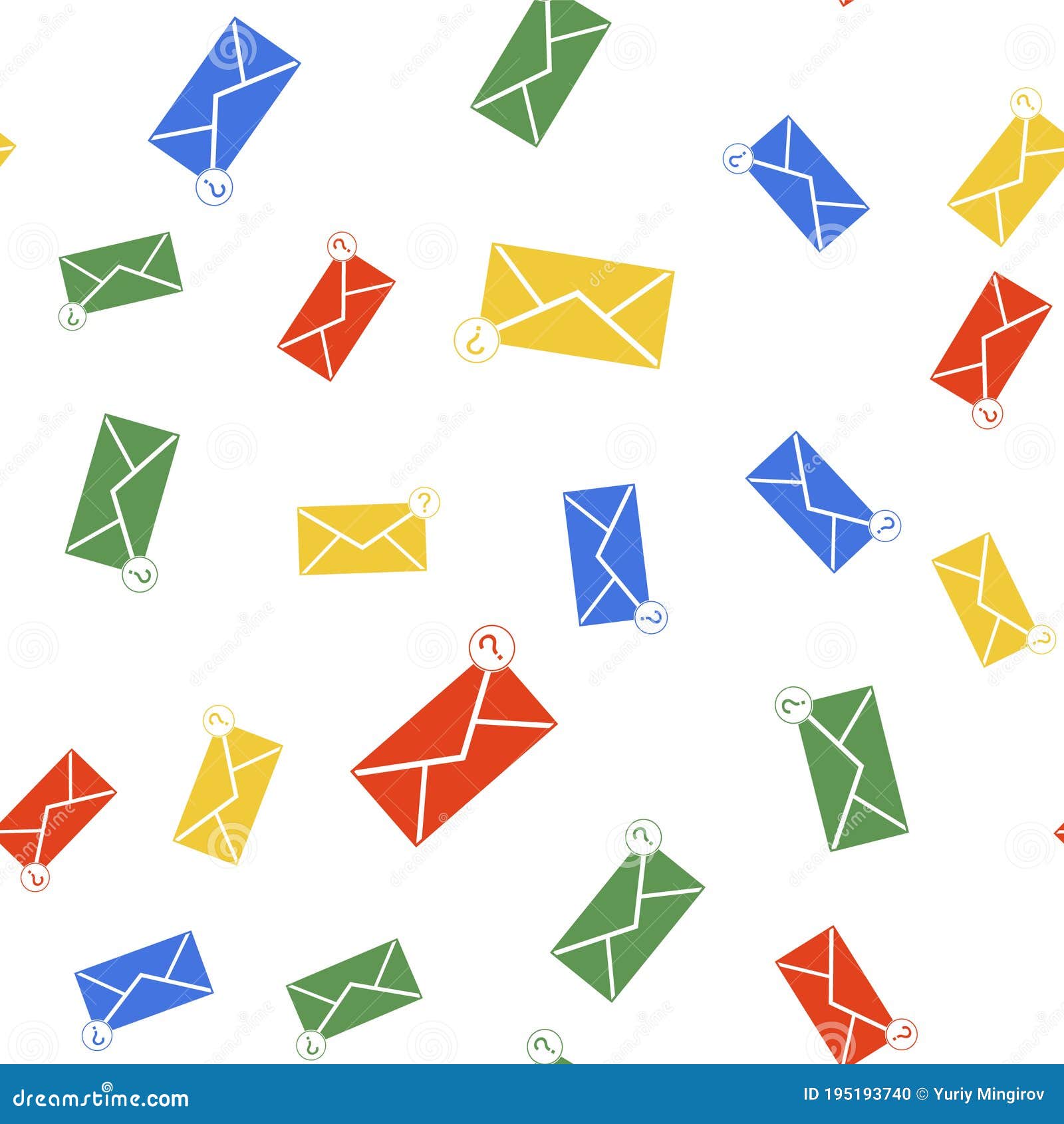 Color Envelope Icon Isolated On White Background. Email Message Letter ...