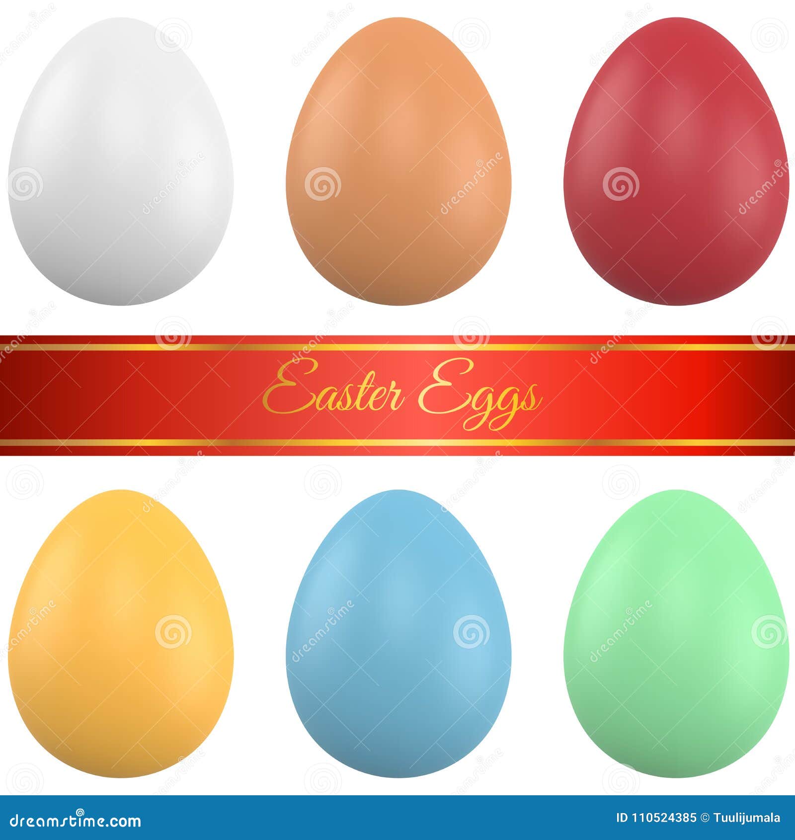 Color Ester Eggs stock vector. Illustration of easter - 110524385