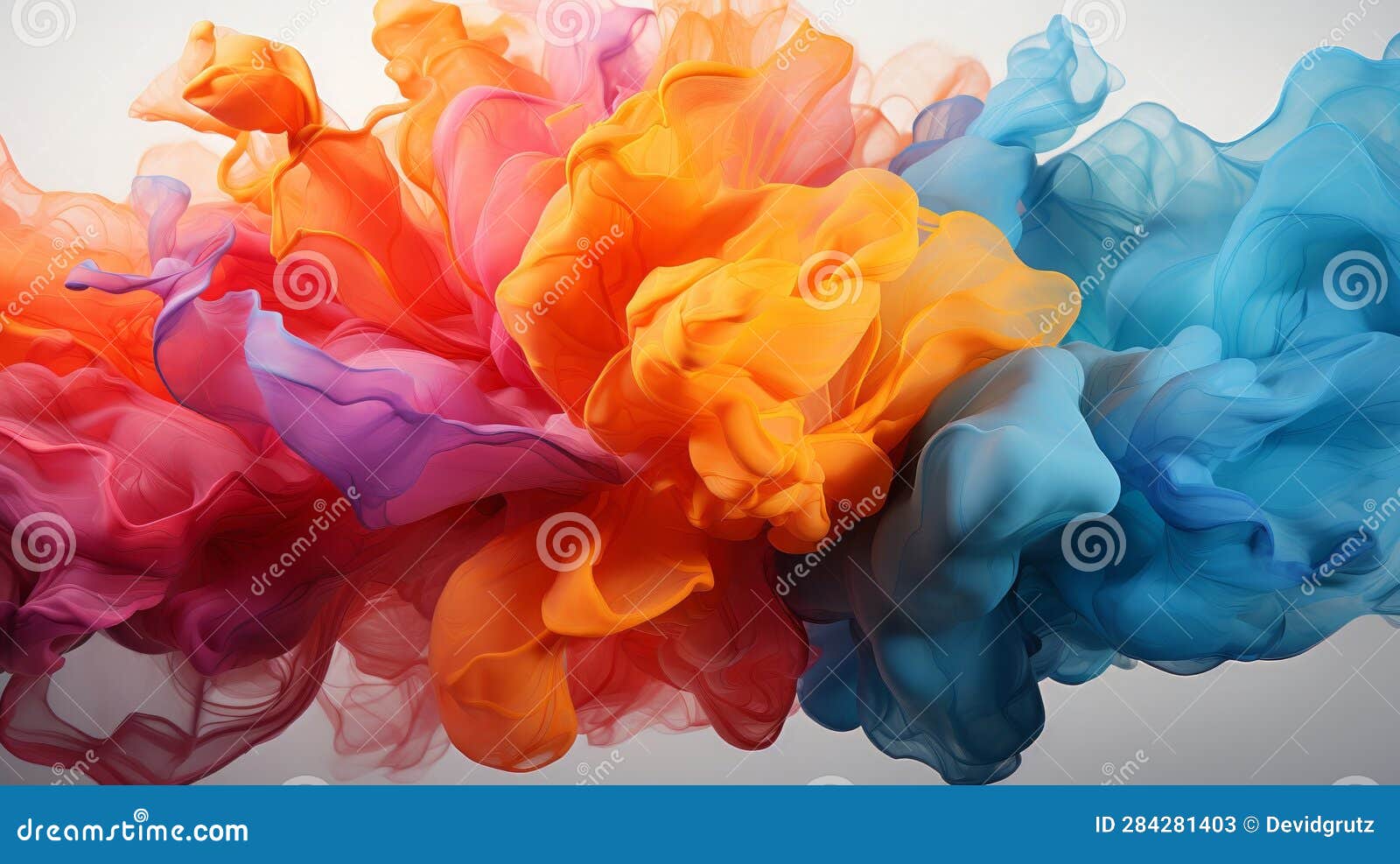 Color Explosion Abstract Color Palette Watercolor. Generative AI. Stock ...