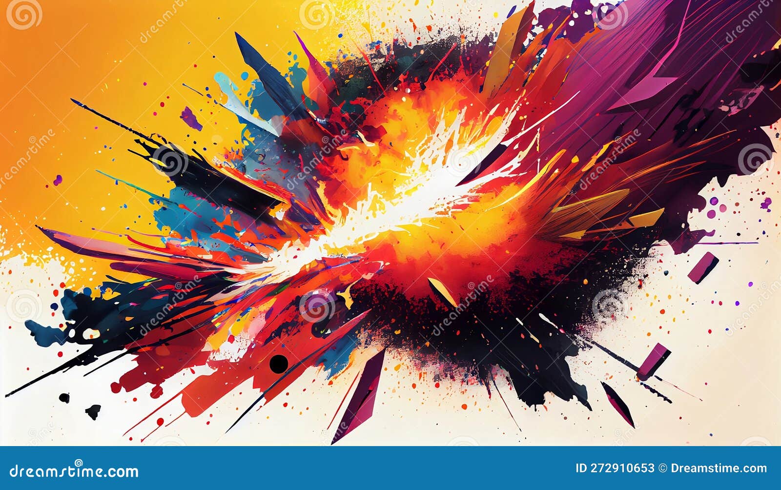 Generative AI, "Color Explosion": a Dynamic and Vibrant Paint Splatters ...