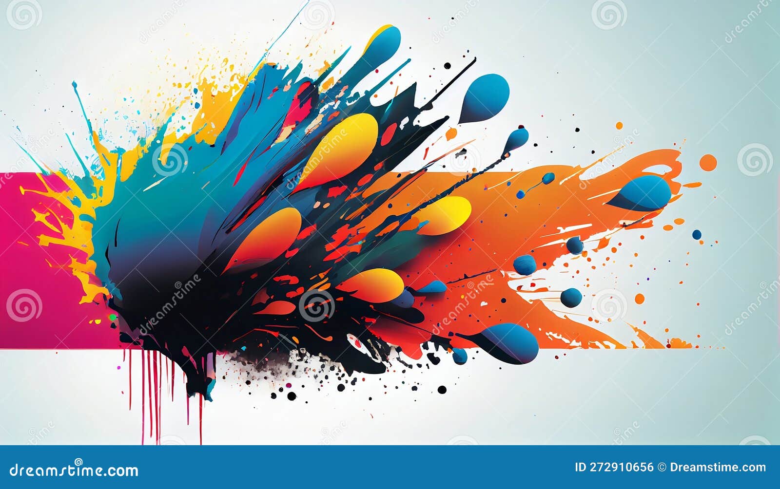 Generative AI, "Color Explosion": a Dynamic and Vibrant Paint Splatters ...