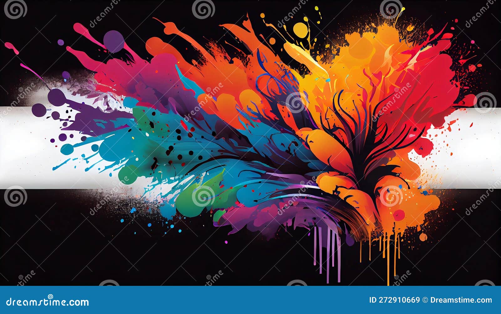 Generative AI, "Color Explosion": a Dynamic and Vibrant Paint Splatters ...