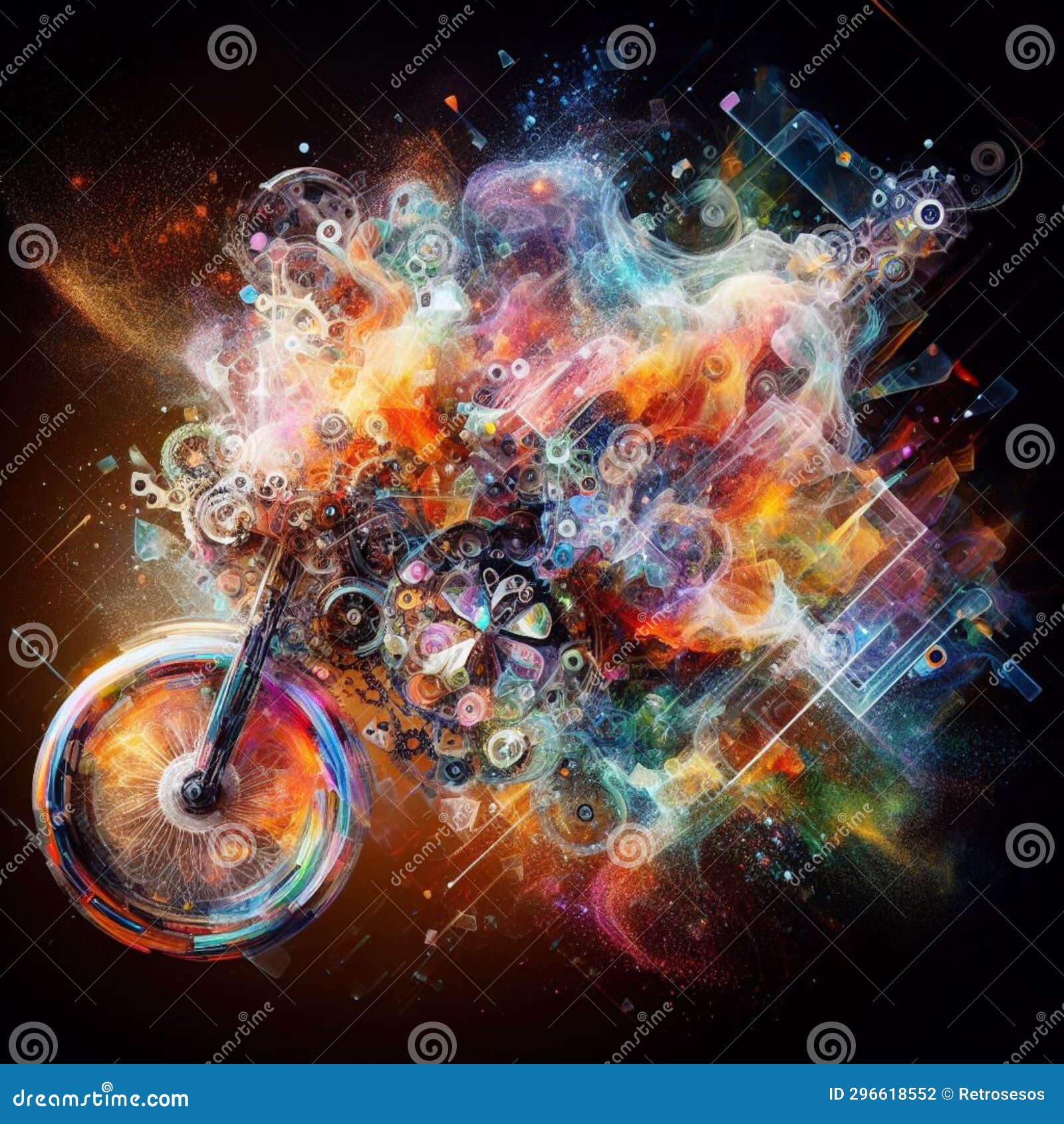 A Color Explosion of Paint Render a Steampunk Geared Poly and Gears ...