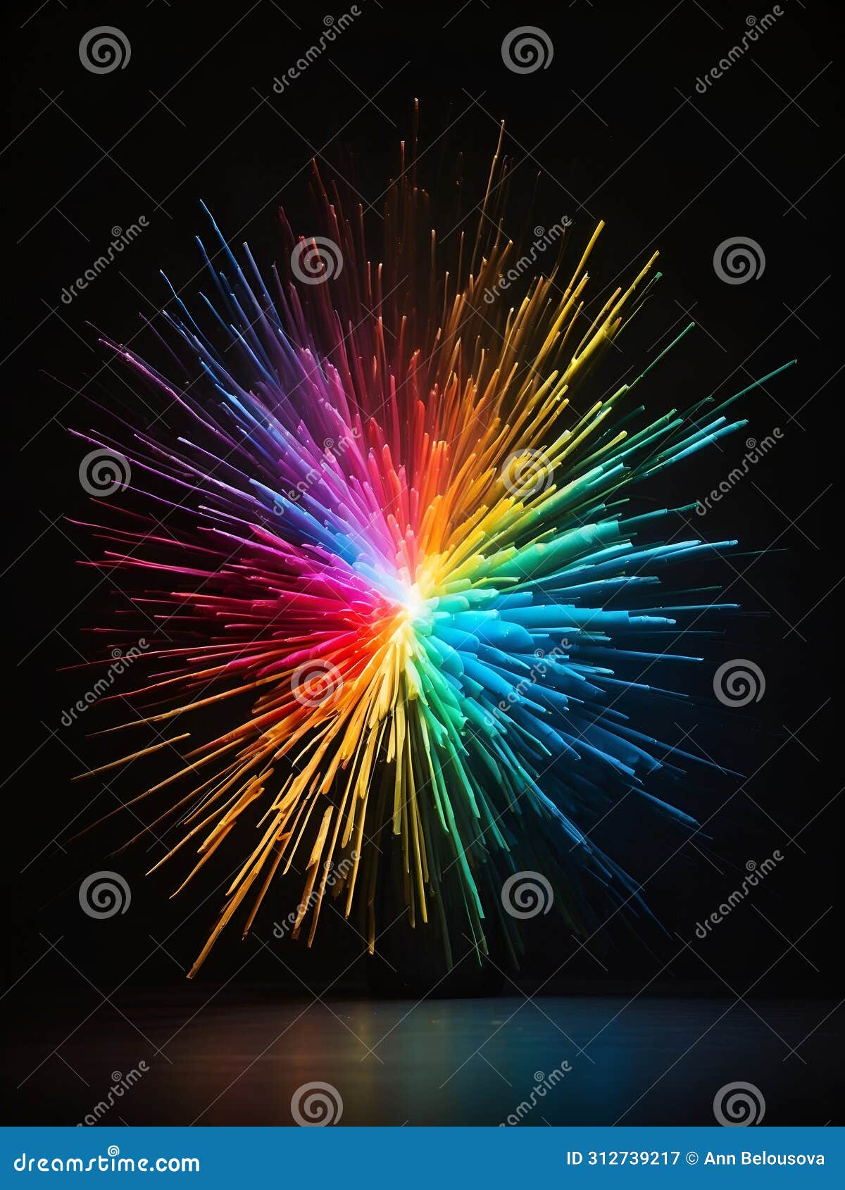 Color Explosion, Color Splashes, Magic , on a Completely Black ...