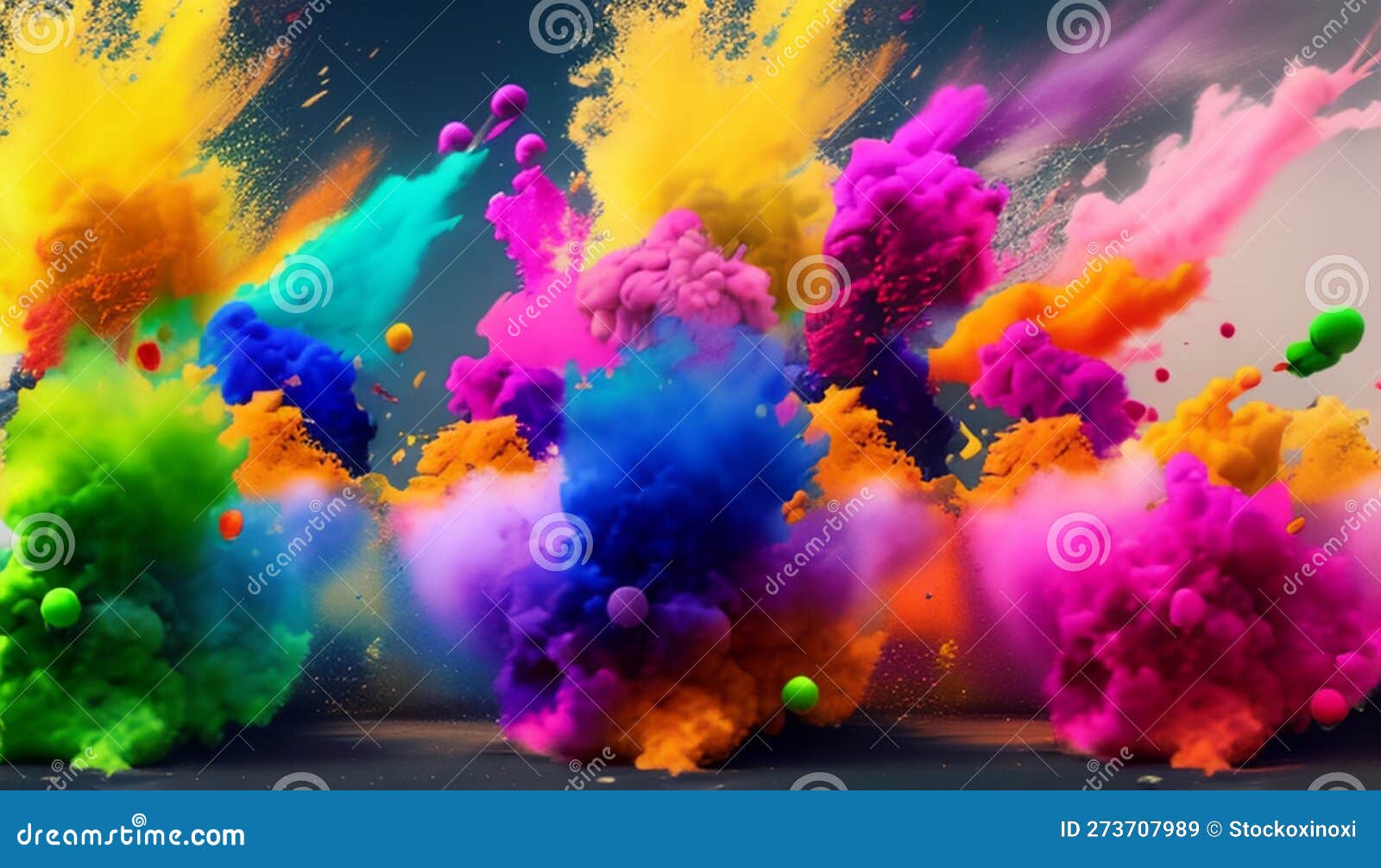 Color Explosions Dye Colors Burst Stock Illustration - Illustration of ...