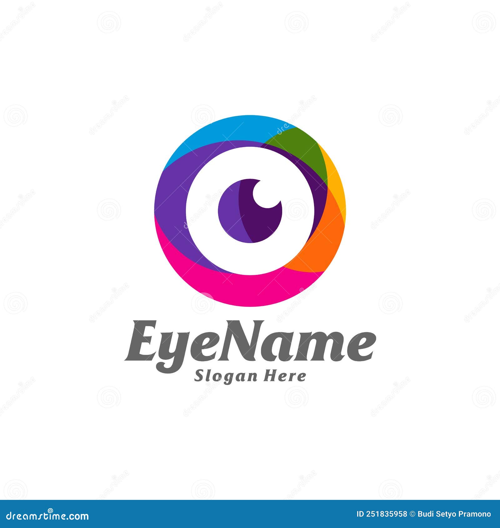 Color Eye Logo Design Template. Eye Color Logo Concept Vector Stock ...