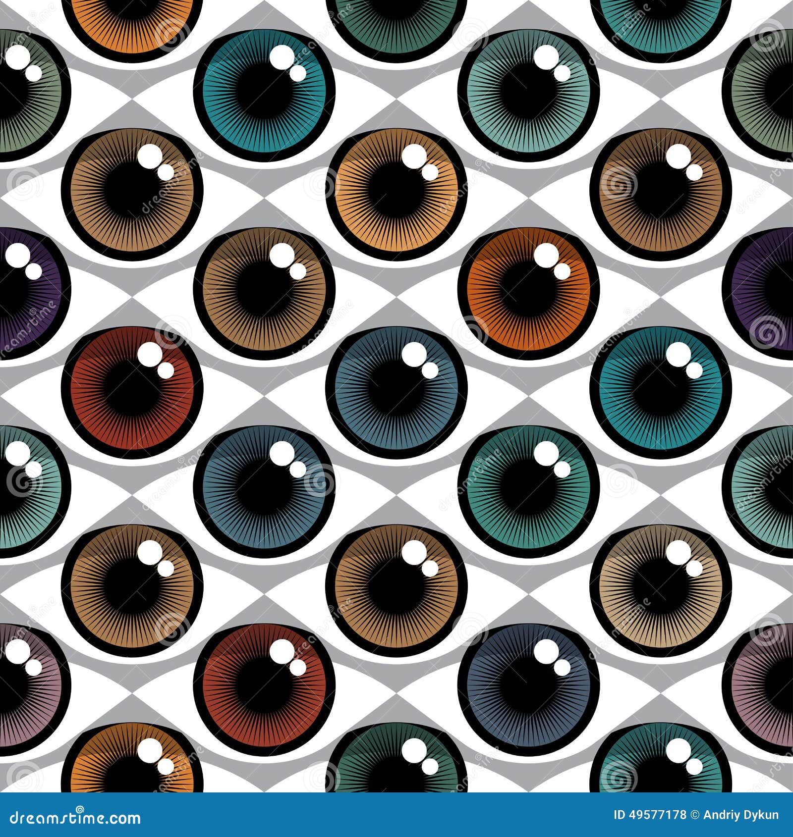 Color Eyes Pattern stock vector. Illustration of vision - 49577178