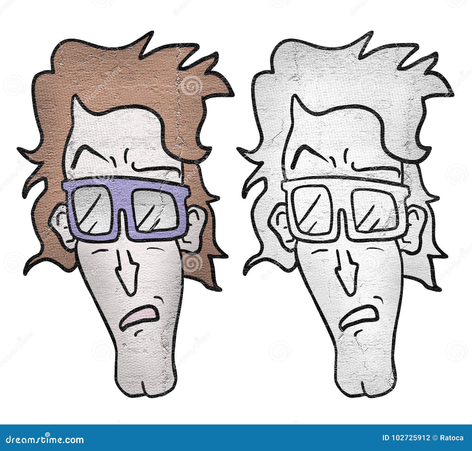 Color face stock illustration. Illustration of drawing - 102725912