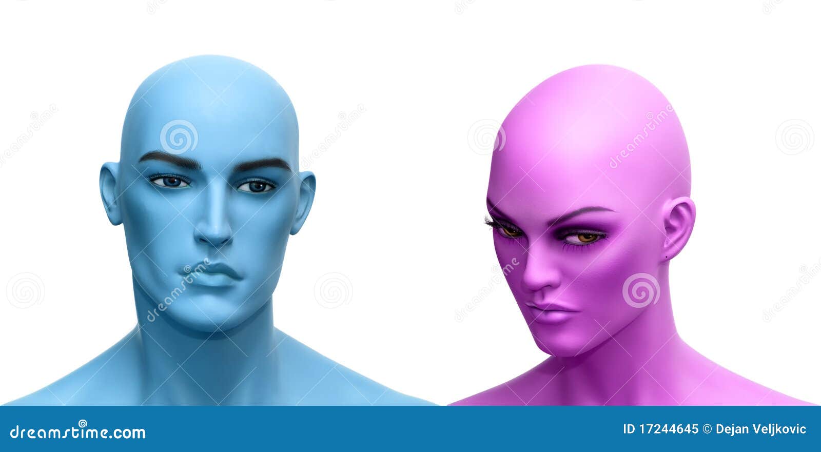 Color faces stock illustration. Illustration of artificial - 17244645