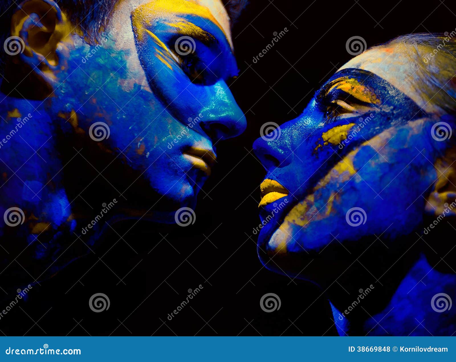 Color faces art stock photo. Image of eyes, female, beautiful - 38669848