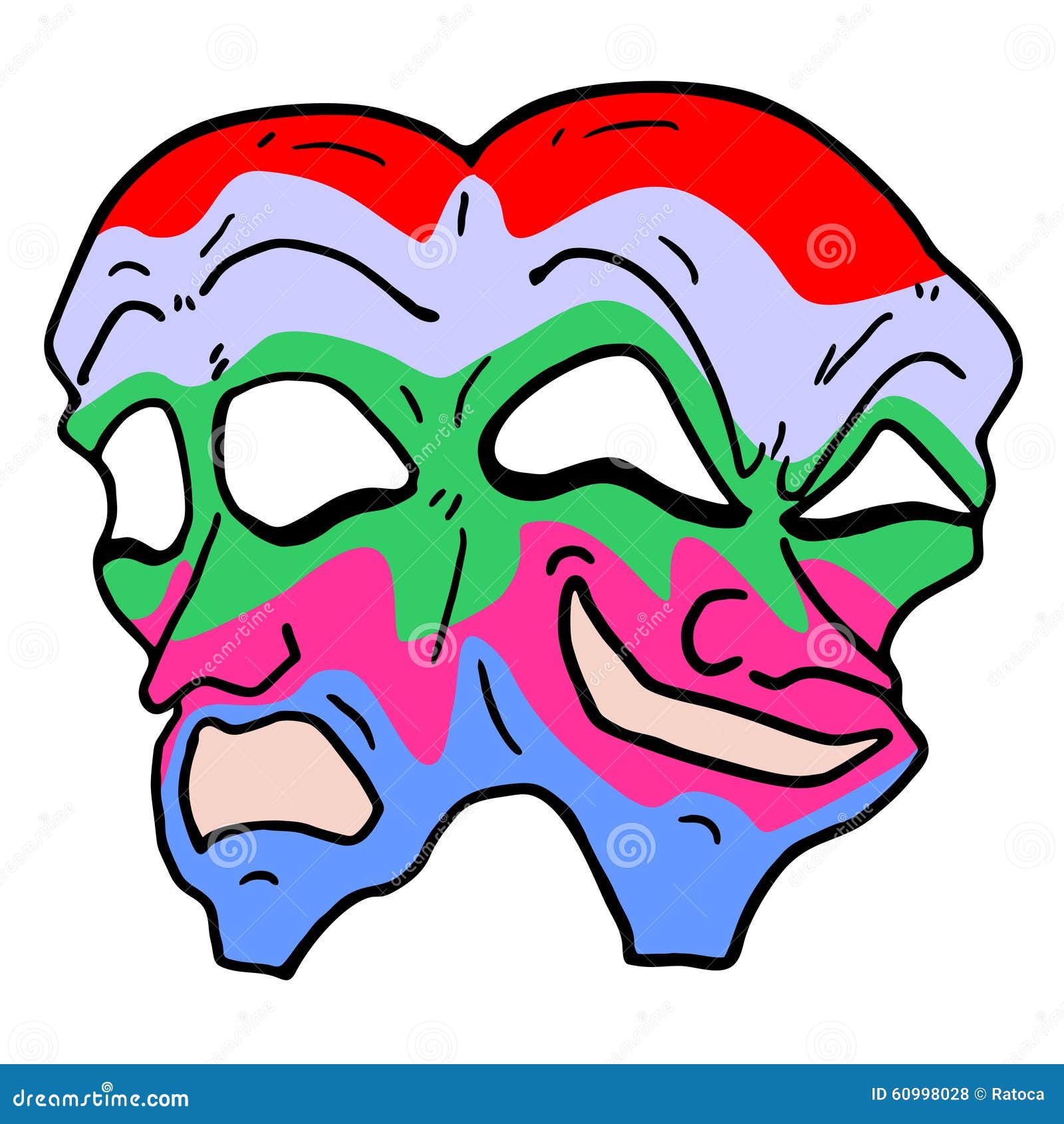 Color faces stock vector. Illustration of color, imagination - 60998028