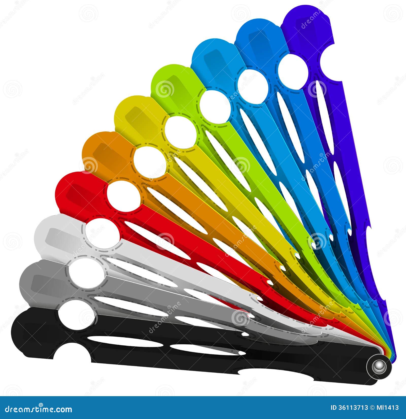 Color fan stock vector. Illustration of entertainment - 36113713