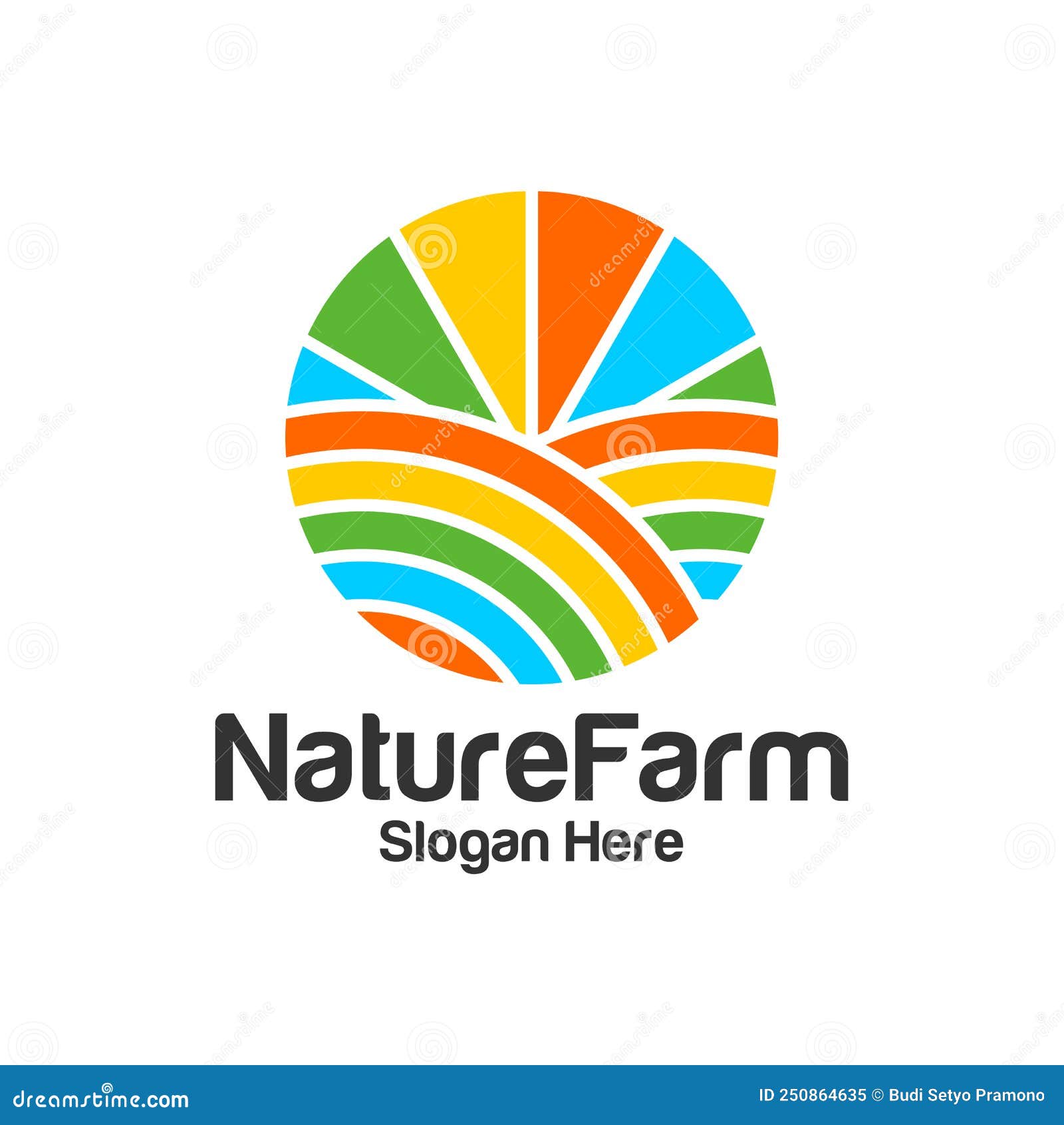 Color Farm Logo Design Template. Farm Logo Concept Vector Stock ...
