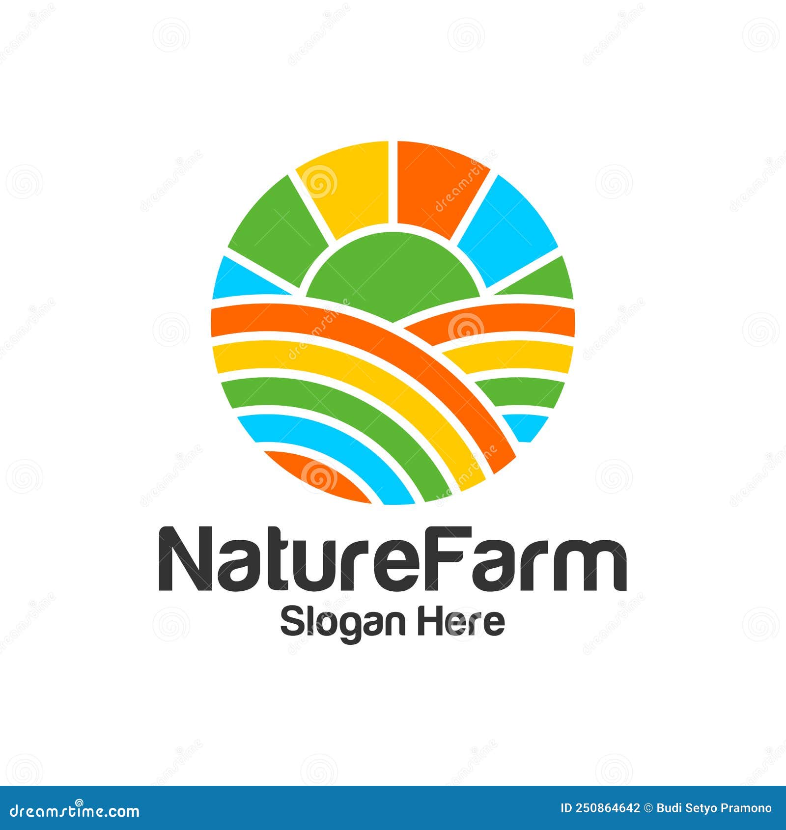 Color Farm Logo Design Template. Farm Logo Concept Vector Stock ...
