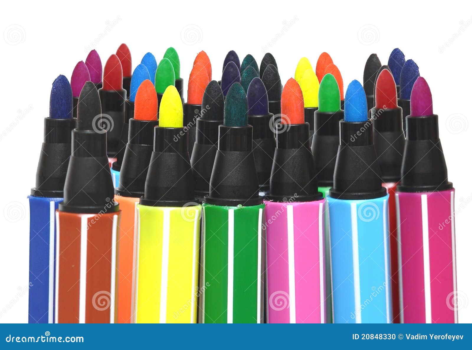Color felt-tip pens stock photo. Image of highlighter - 20848330