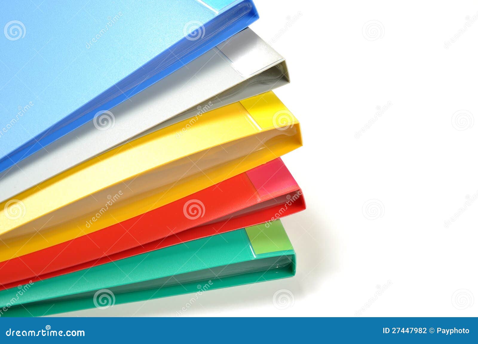 Color File Folders And Heap Of Project Drawings Stock Photography ...