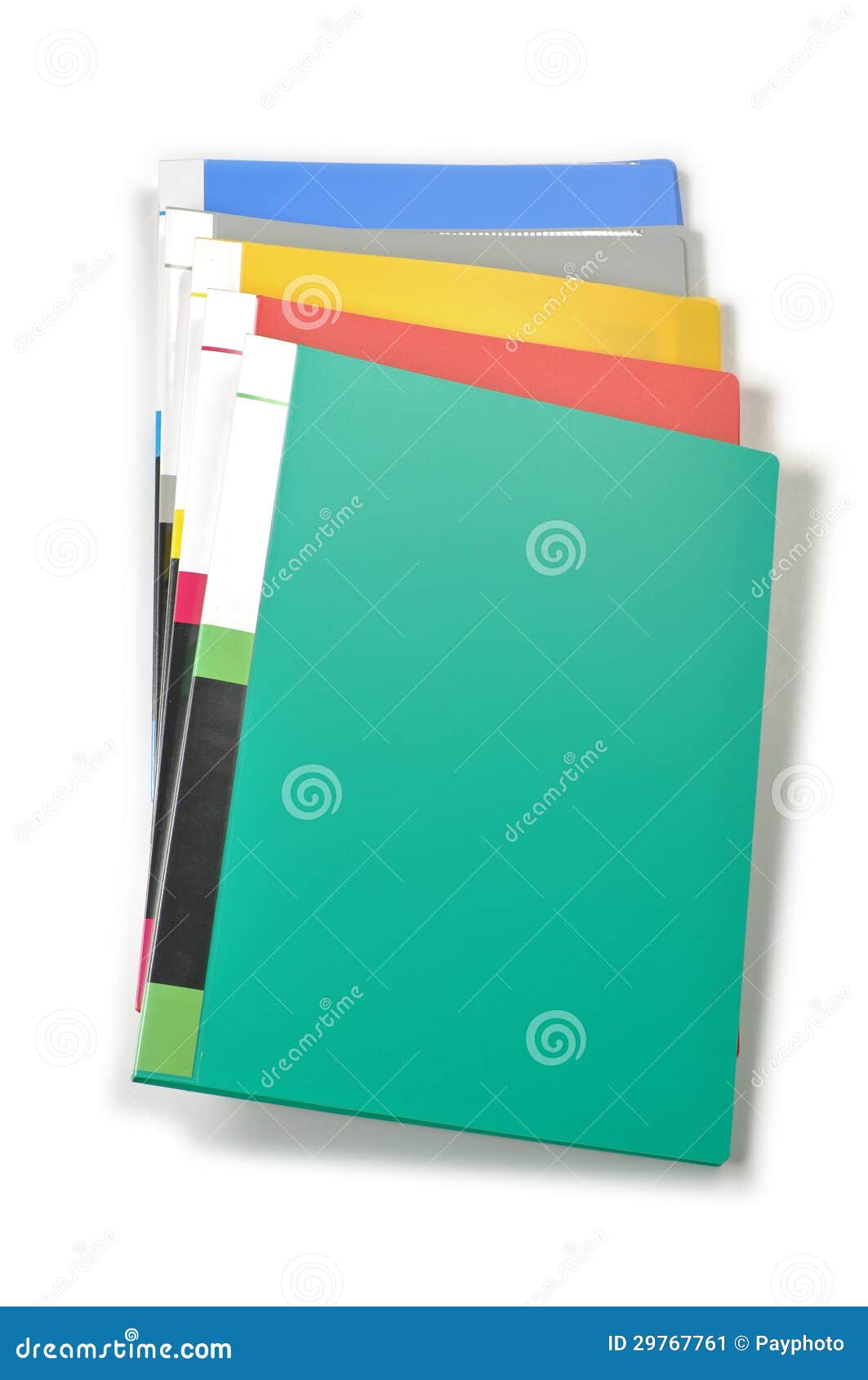Color File Folders Isolated Stock Image - Image of paper, papers: 29767761