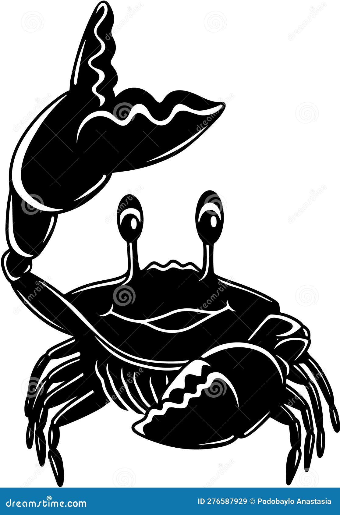 Crab Vector Clipart stock vector. Illustration of pixels - 276587929