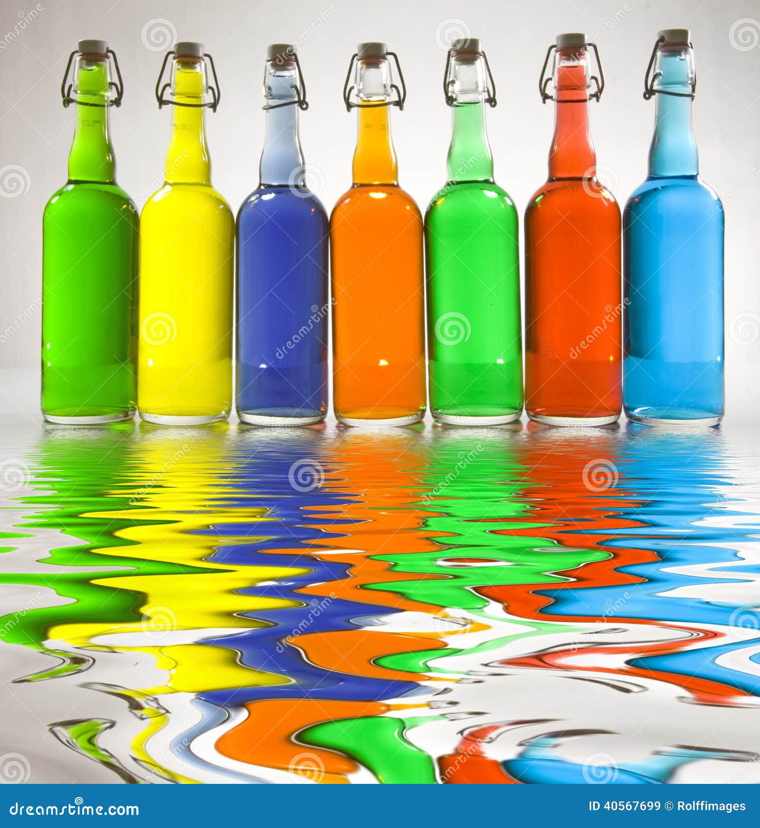 Color Filled Bottles stock image. Image of group, design - 40567699