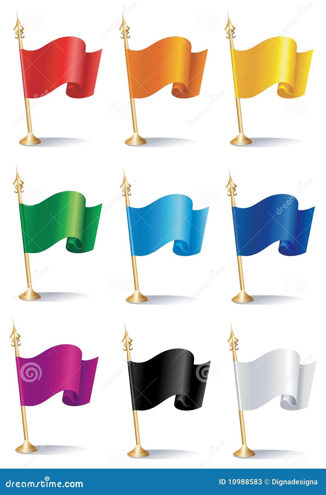 Color flags stock vector. Illustration of dark, green - 10988583