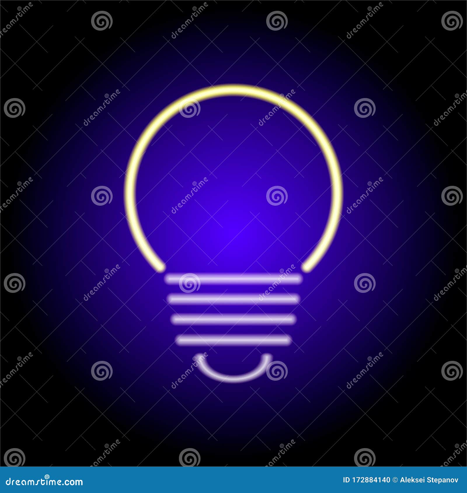 Color Flat Icon Light Bulb Pink Neon Stock Illustration - Illustration ...